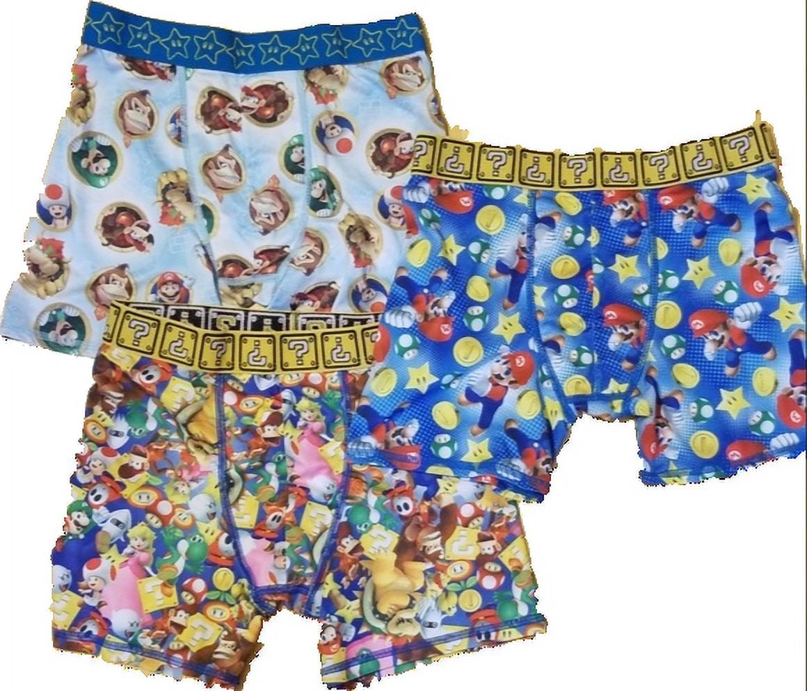 Super Mario 3 PC Boxer Briefs Underwear Boy Size 6 - Walmart.com