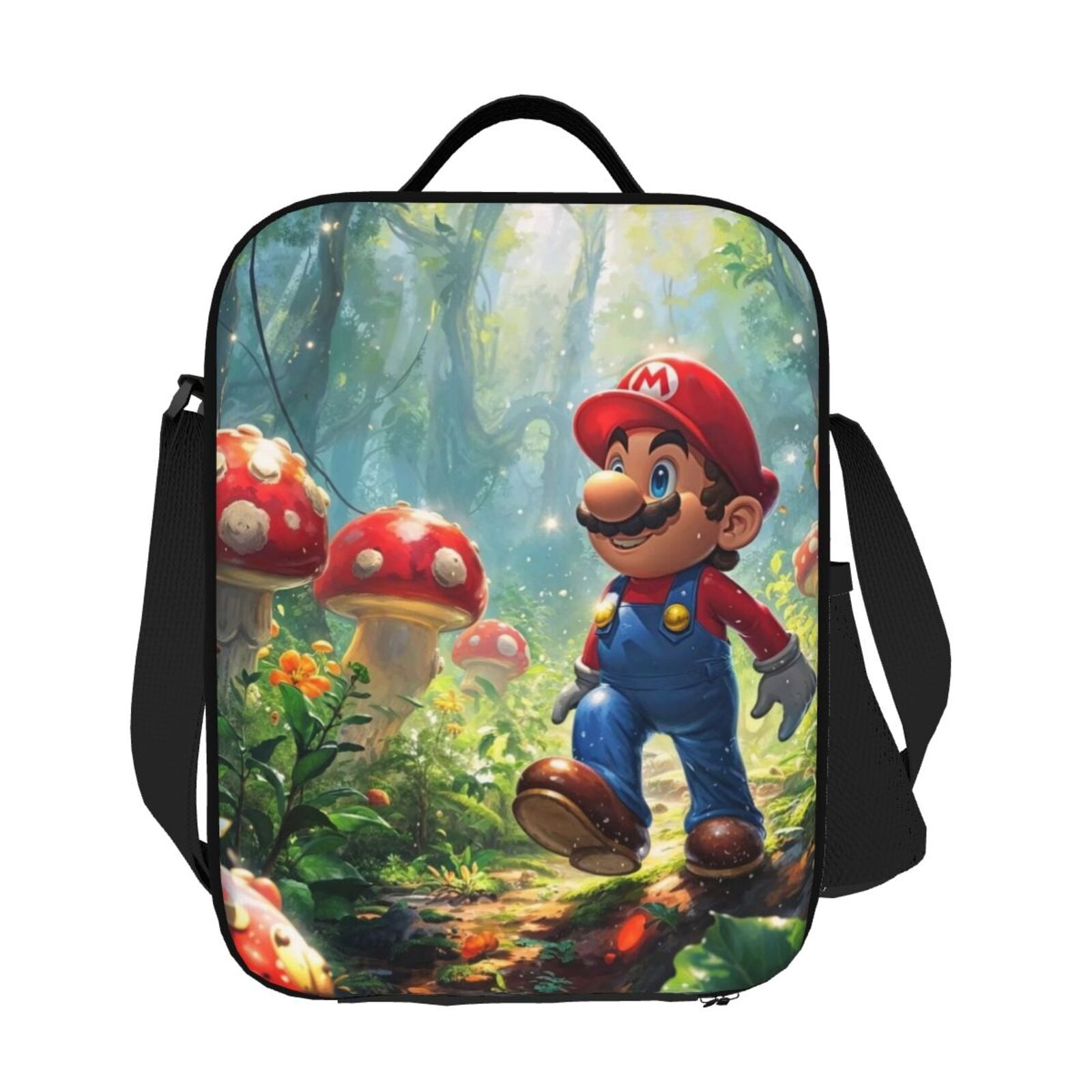 Super Mario 3D Cartoon Lunch Bag for Women/Men, Reusable Lunch Box for ...