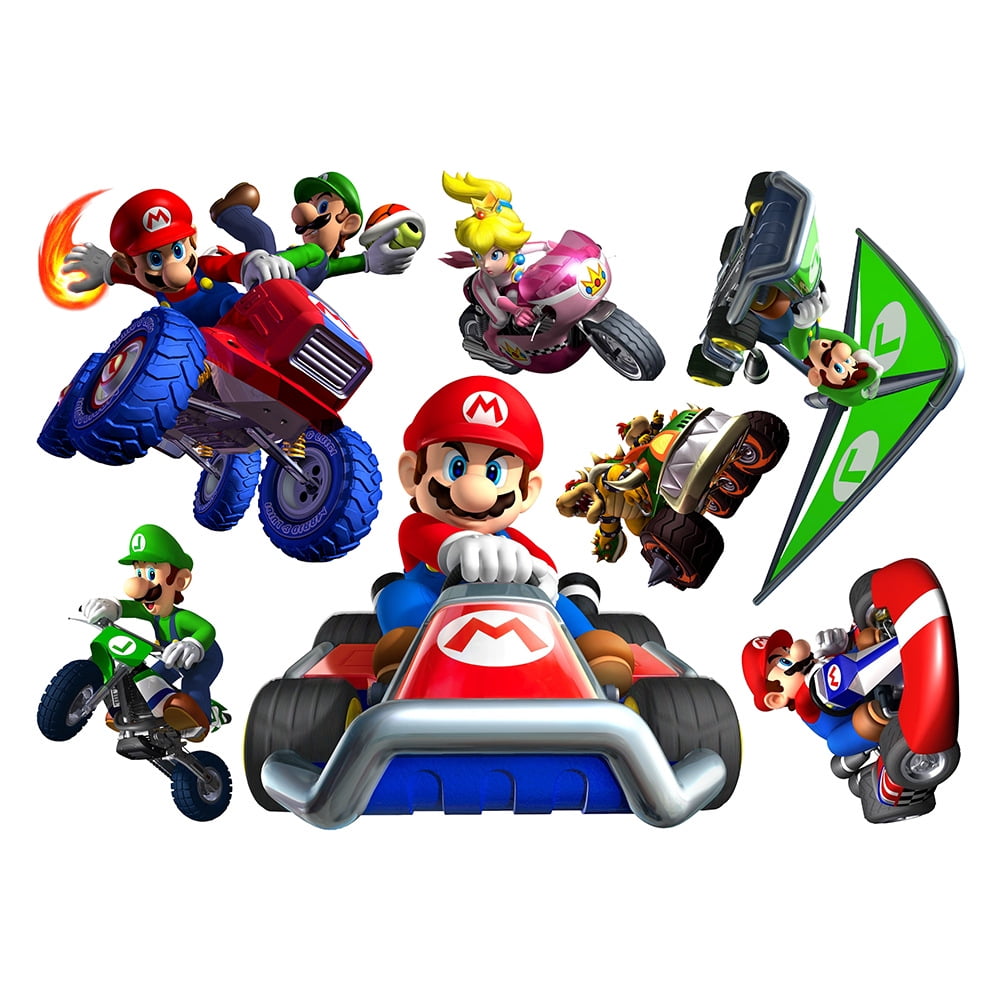 Super Mario 3D Wall Sticker Kids Wall Sticker Cartoon Paper Cartoon ...