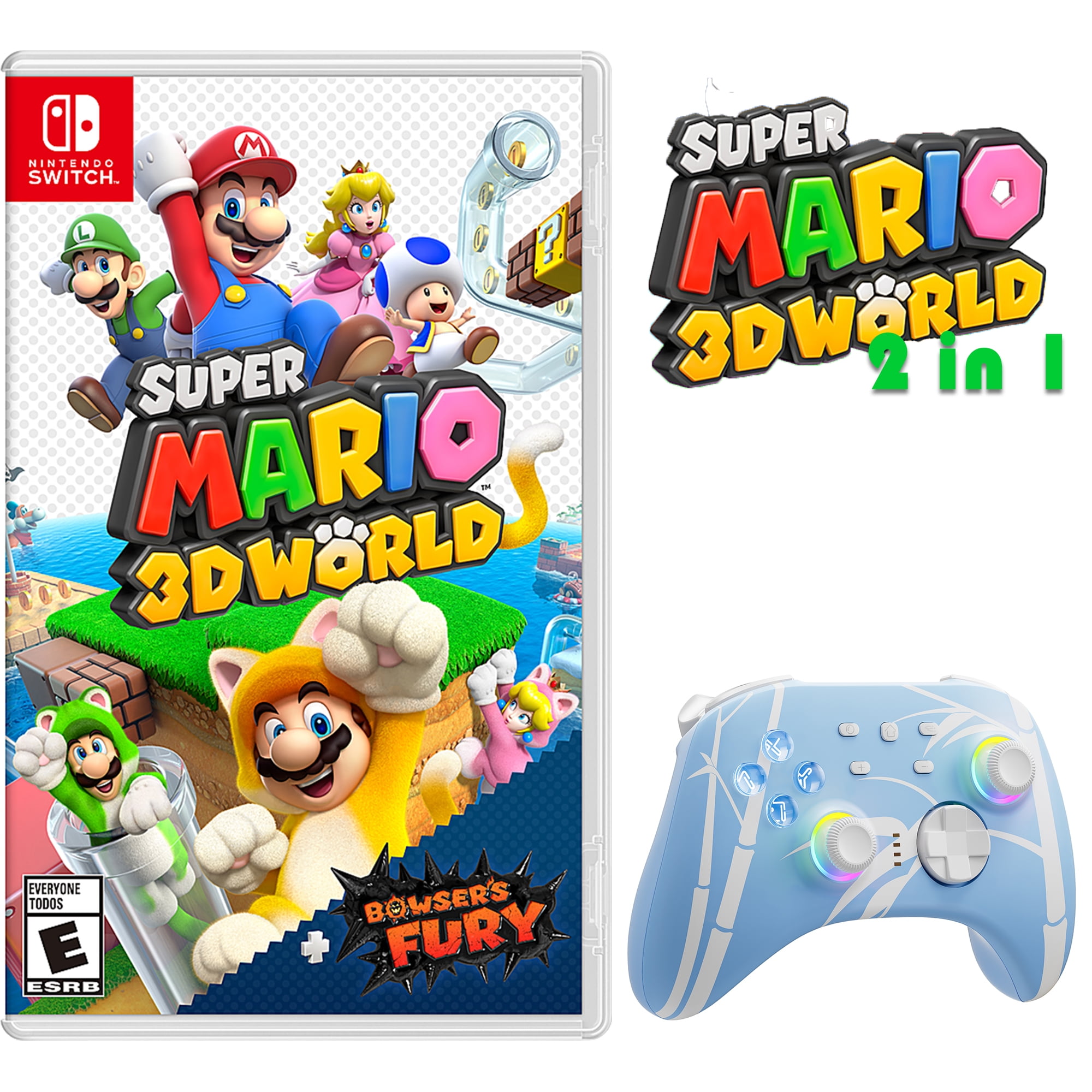 Super Mario 3D World + Bowser's Fury Game Disc and Upgraded Switch Pro ...