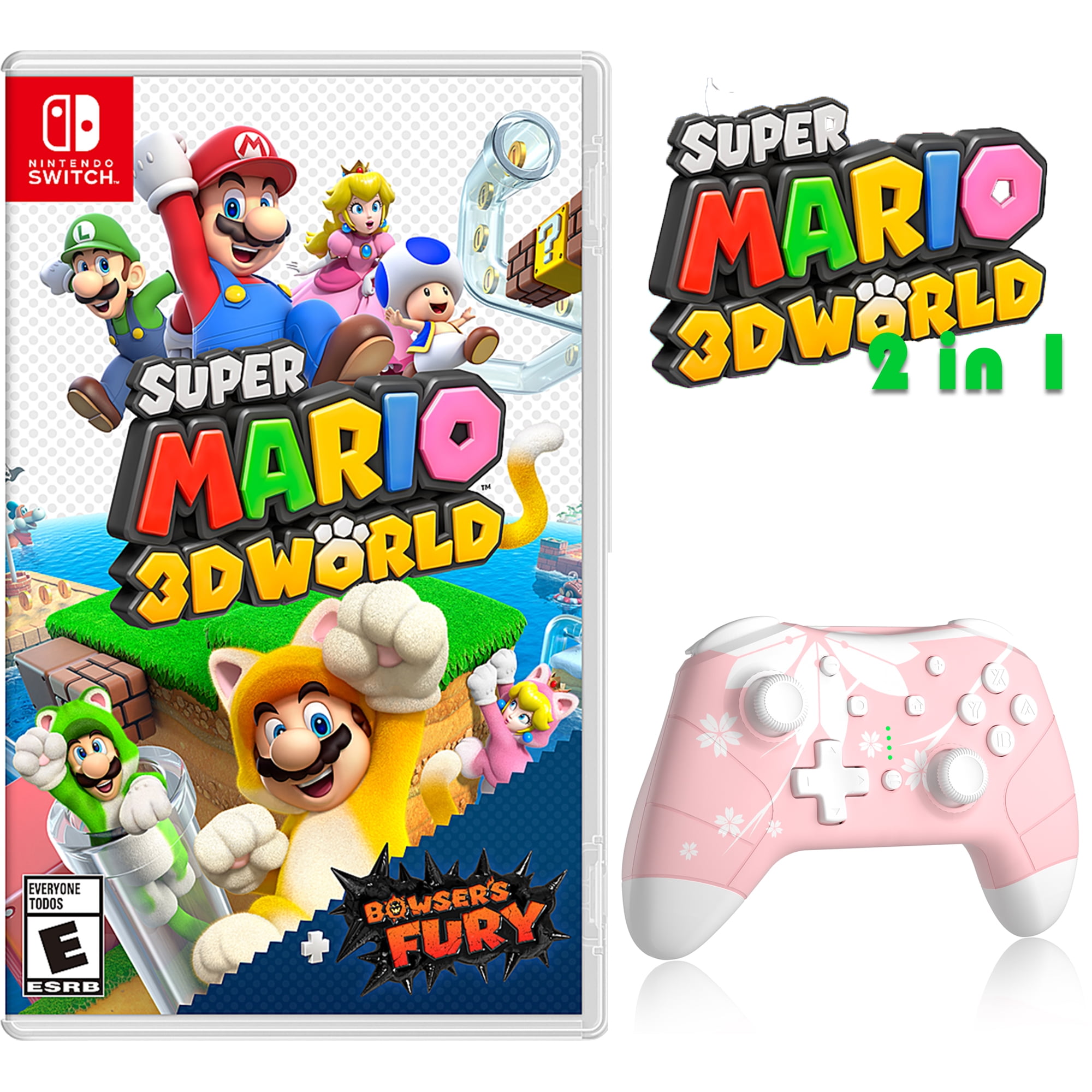 Super Mario 3D World + Bowser's Fury Game Disc and Upgraded Wireless ...