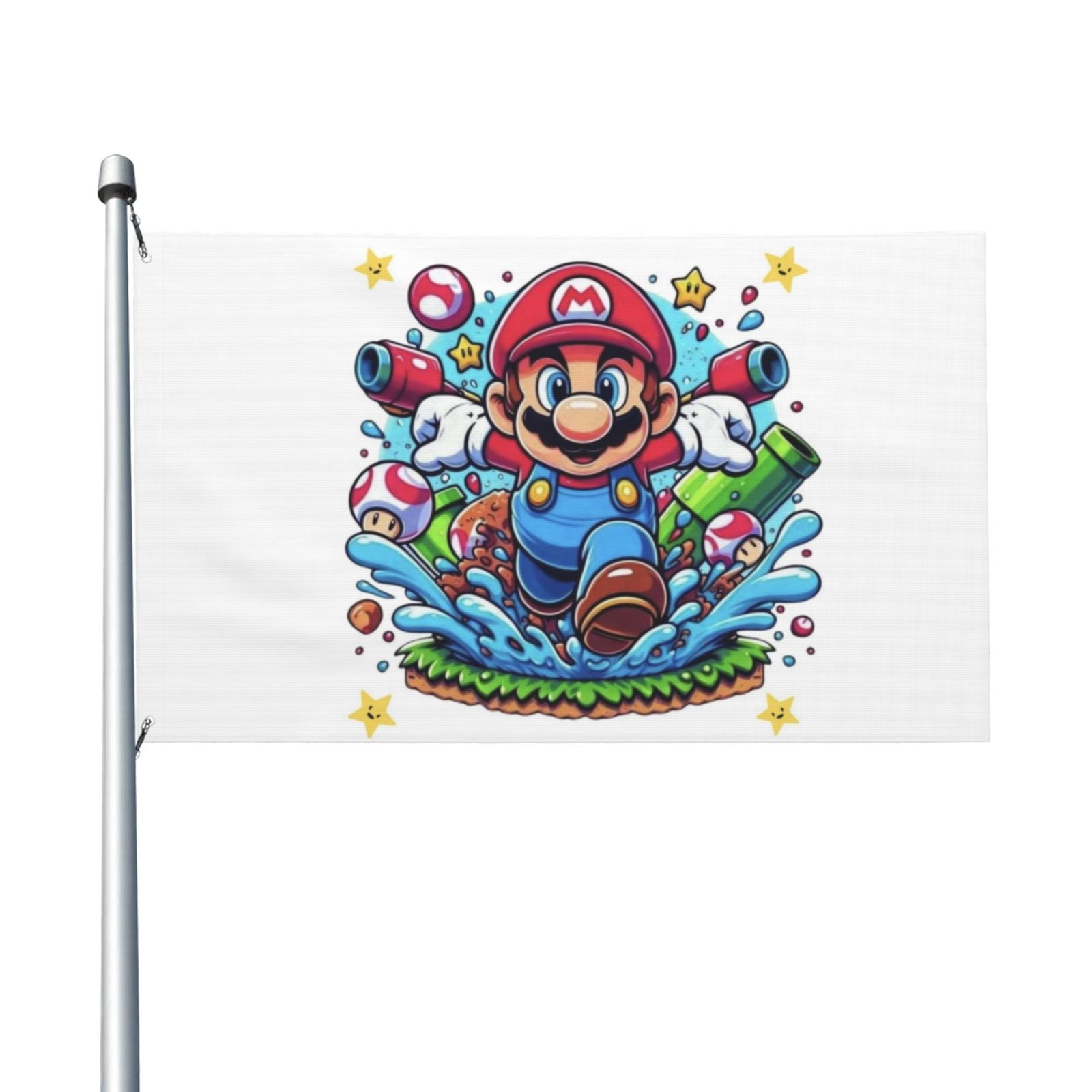 Super Mario 3x5 Ft Double-Sided Funny Outdoor Flag, Indoor/Outdoor ...