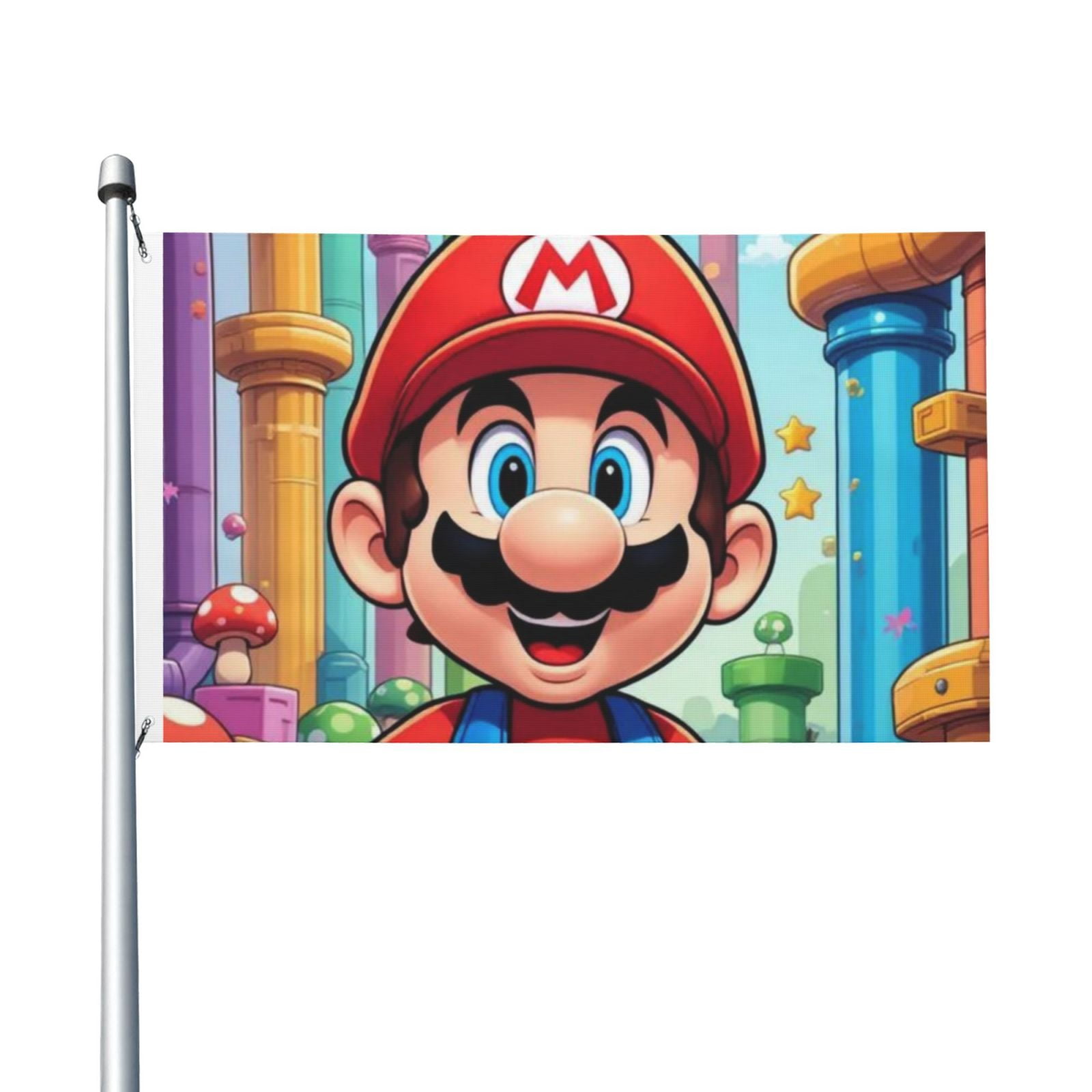 Super Mario 3x5 Ft Double-Sided Funny Outdoor Flag, Indoor/Outdoor ...