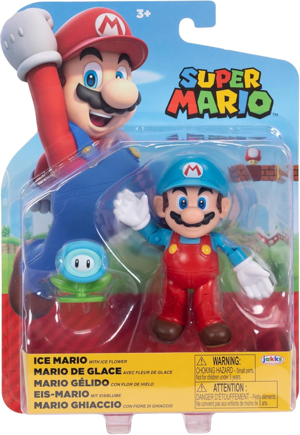 Super Mario 4" Action Figures Ice Mario with Ice Flower - Walmart.com
