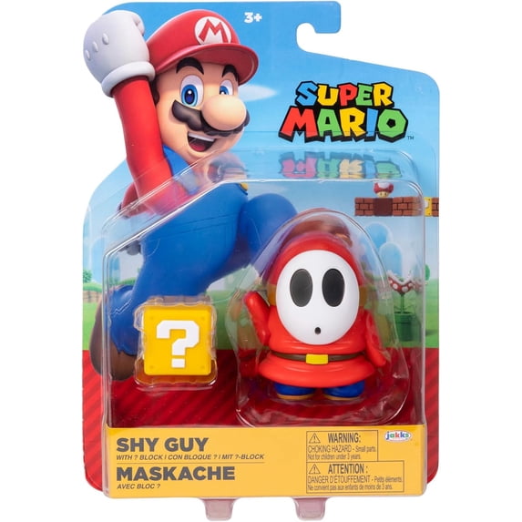 Super Mario 4" Action Figures Shy Guy with Question Block - Walmart.com