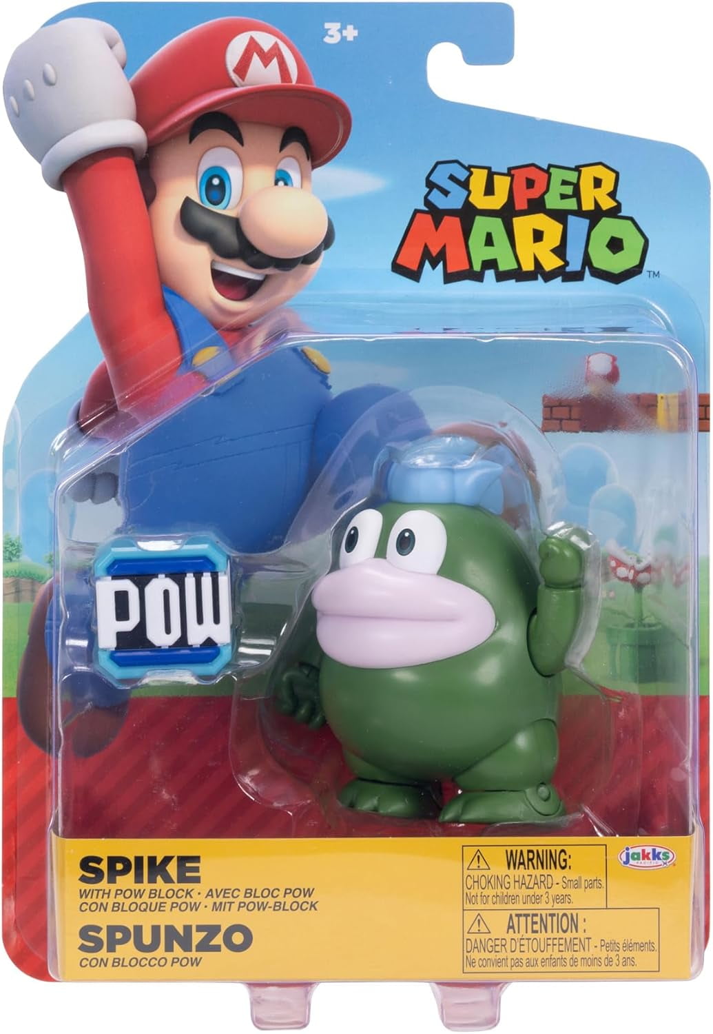 Super Mario 4" Action Figures Spike with Pow Block - Walmart.com
