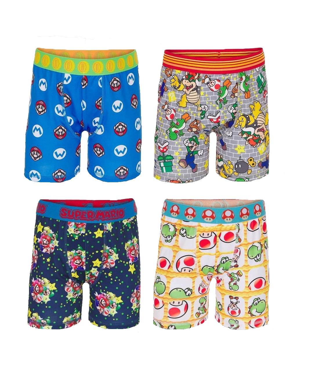Super Mario 4 Pack Boxer Briefs - 4 - Walmart.com