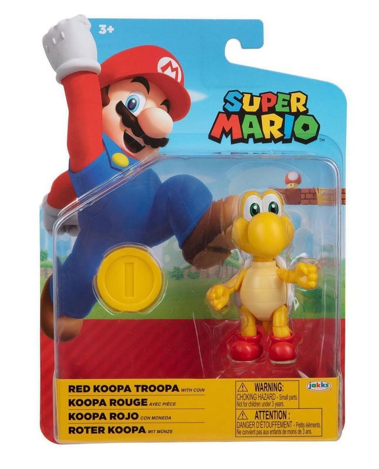 Super Mario 4" Red Koopa Troopa with Coin - Walmart.com
