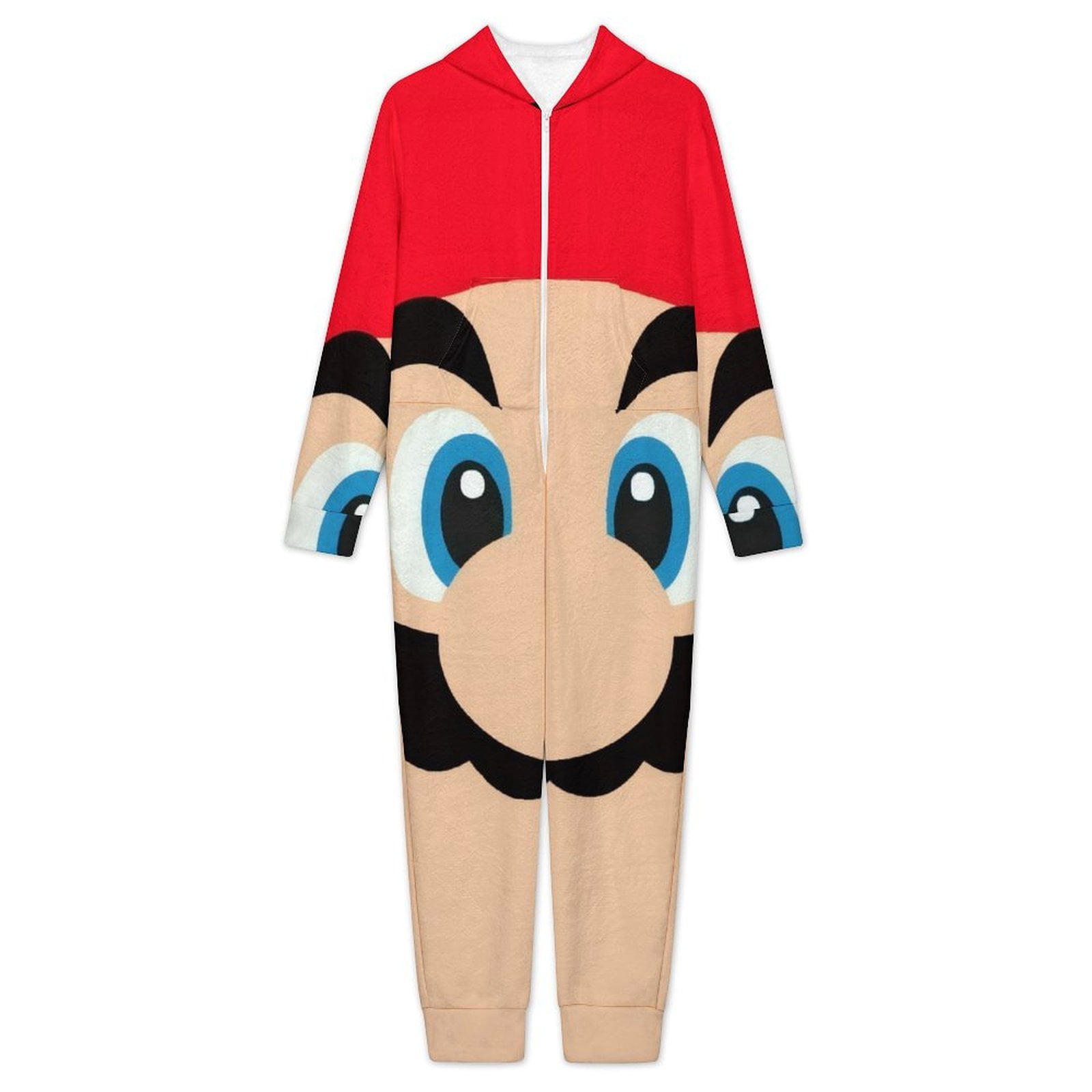 Super Mario (40) Kids Cartoon One-piece Pajamas Winter Warm Home ...