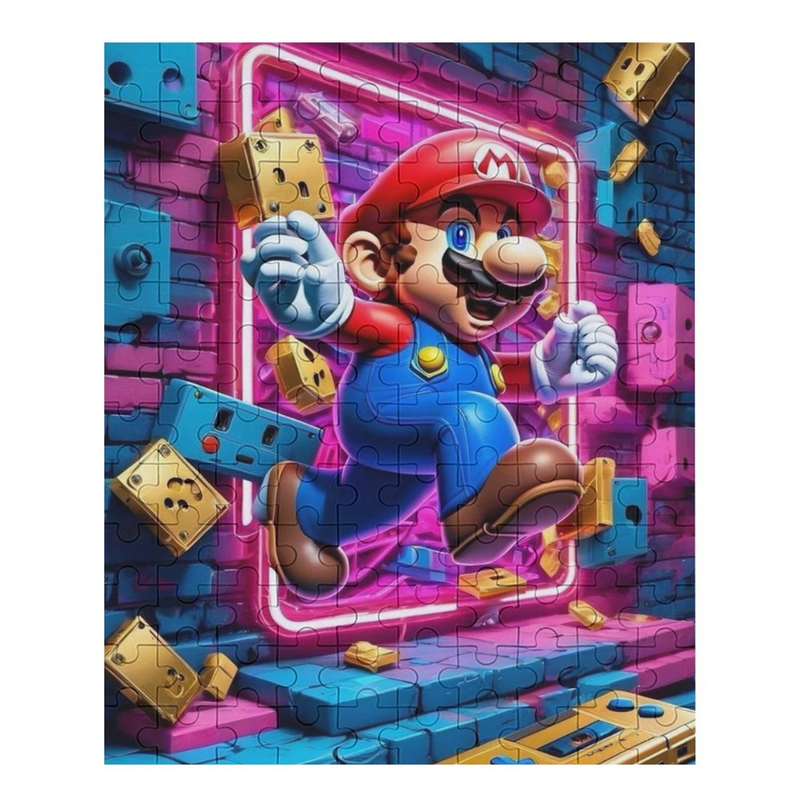 Super Mario 70 PCS Jigsaw Puzzle for Kids Teens - Unique Puzzle Pieces ...