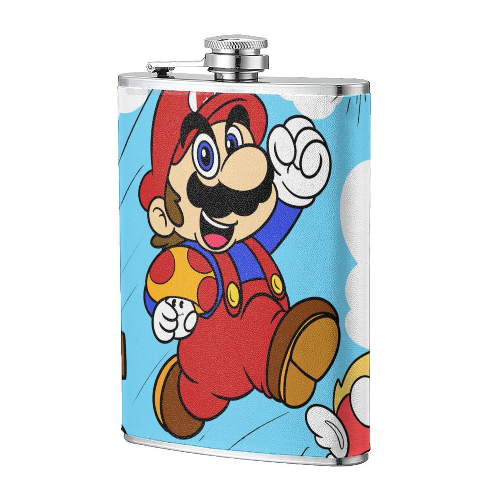 Super Mario 8 oz Stainless Steel Flask for Men Women, Anime Cartoon ...