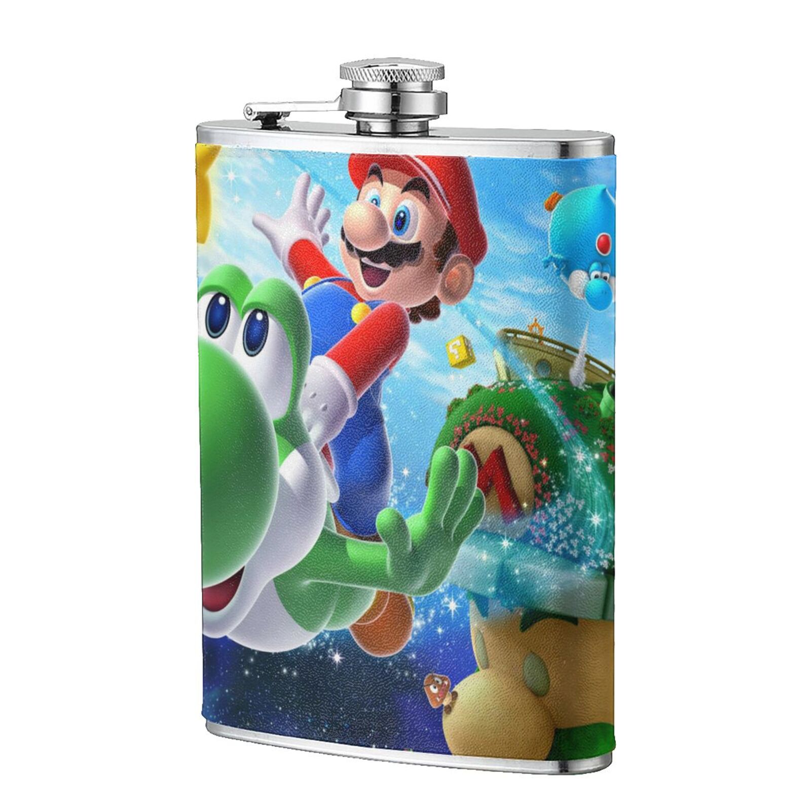 Super Mario 8 oz Stainless Steel Flask for Men Women, Anime Cartoon ...