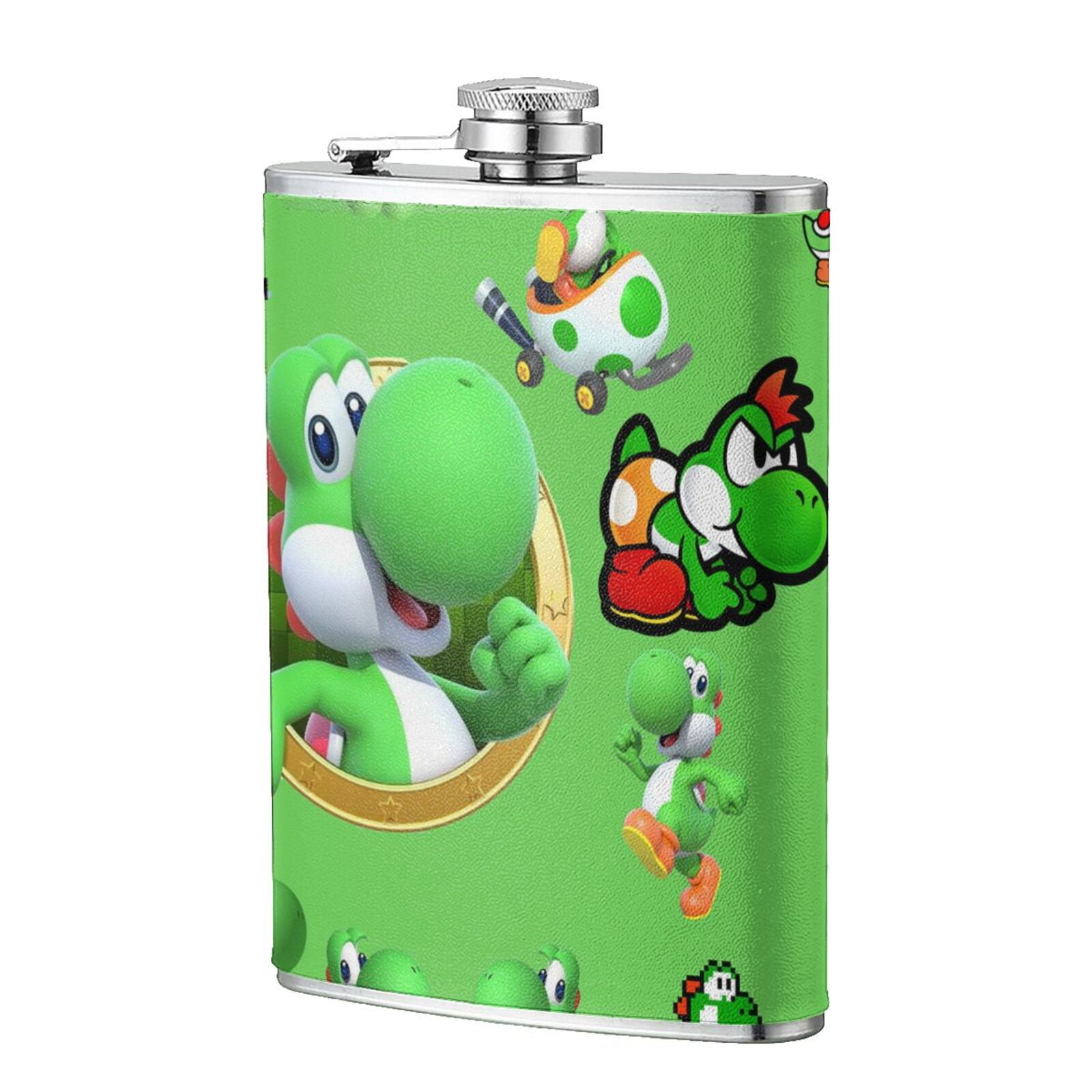 Super Mario 8 oz Stainless Steel Flask for Men Women, Anime Cartoon ...