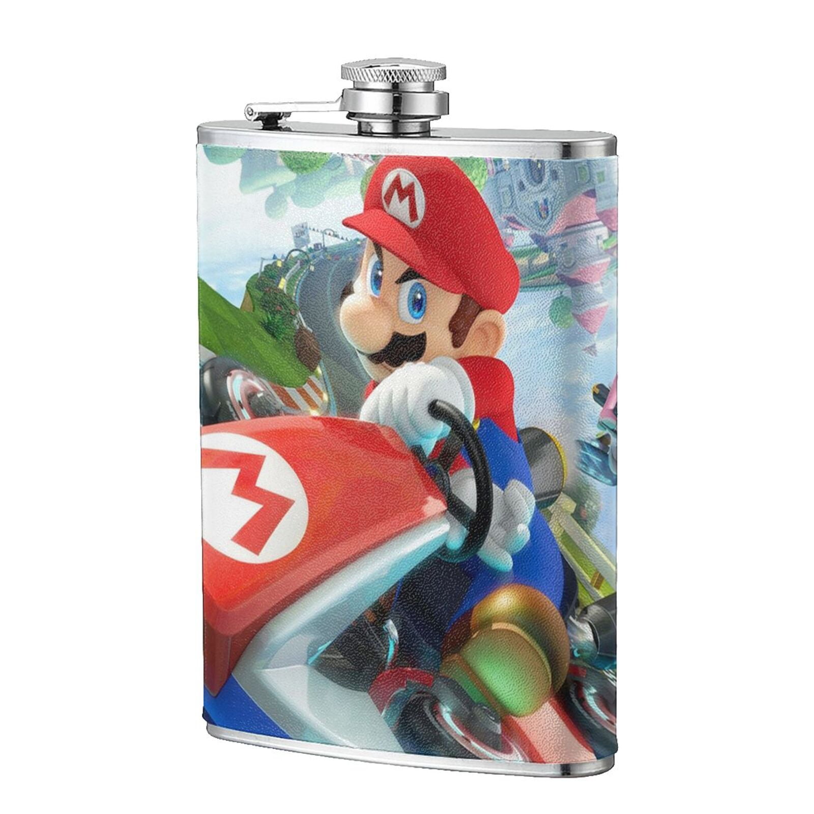 Super Mario 8 oz Stainless Steel Flask for Men Women, Anime Cartoon ...