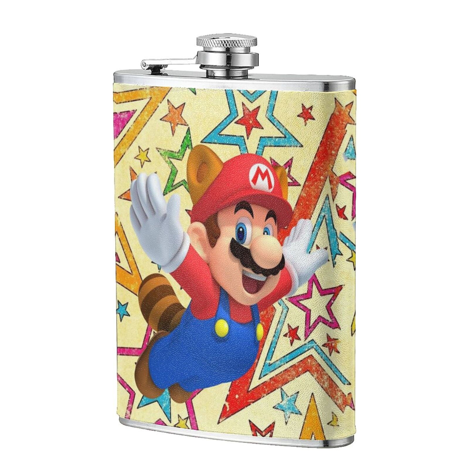Super Mario 8 oz Stainless Steel Flask for Men Women, Anime Cartoon ...