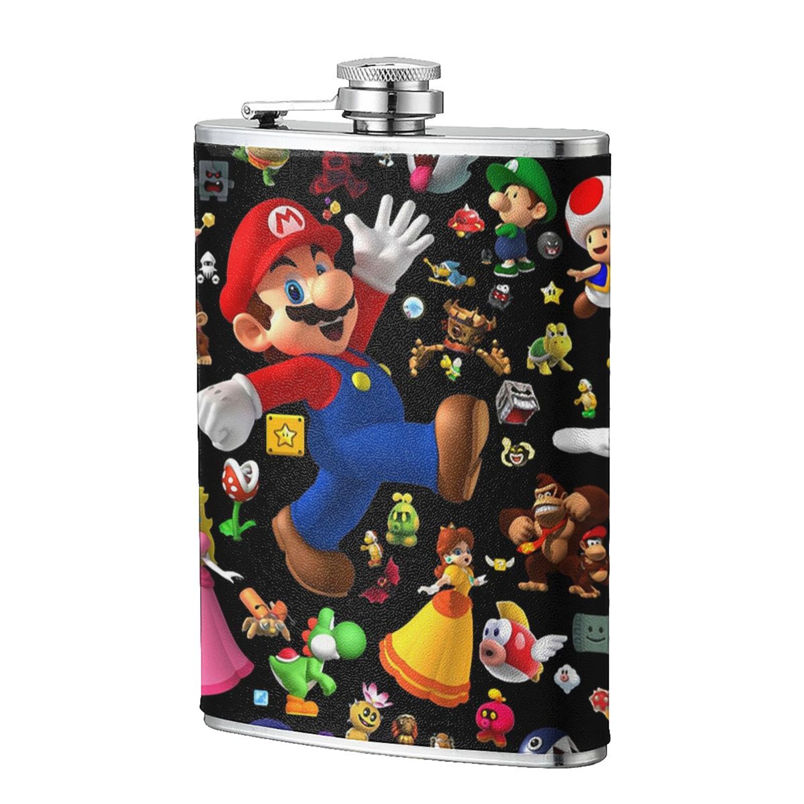 Super Mario 8 oz Stainless Steel Flask for Men Women, Anime Cartoon ...