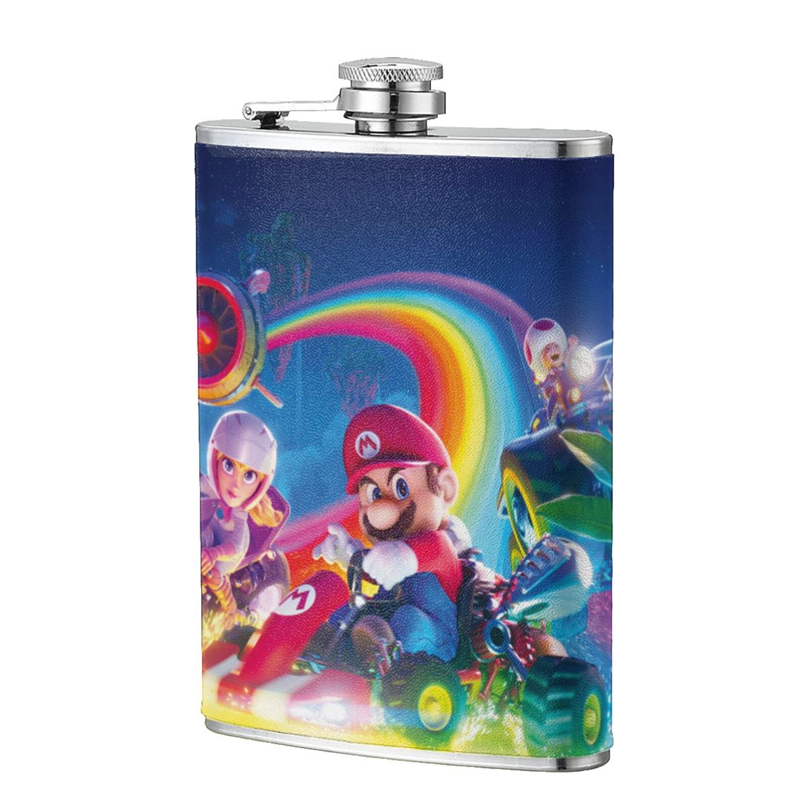 Super Mario 8 oz Stainless Steel Flask for Men Women, Anime Cartoon ...