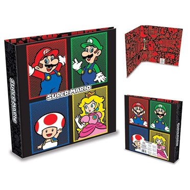 Nintendo Super Mario Bros. 1-Inch 3-Ring Vinyl Binder, 9.75x11.5 Inches ...