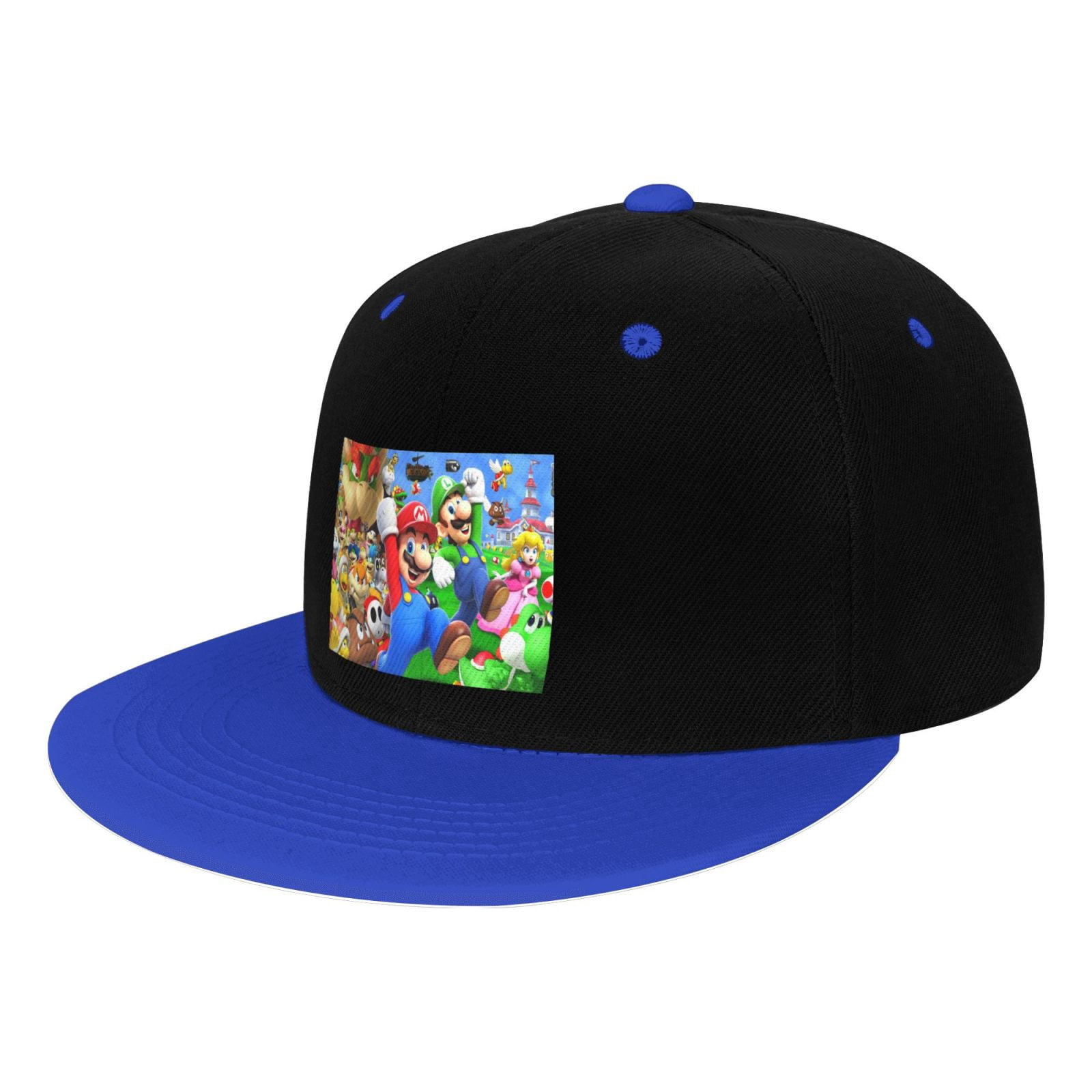 Super Mario Adult Flat Brim Color Hip Hop Hat Dad Hat Baseball Cap For ...
