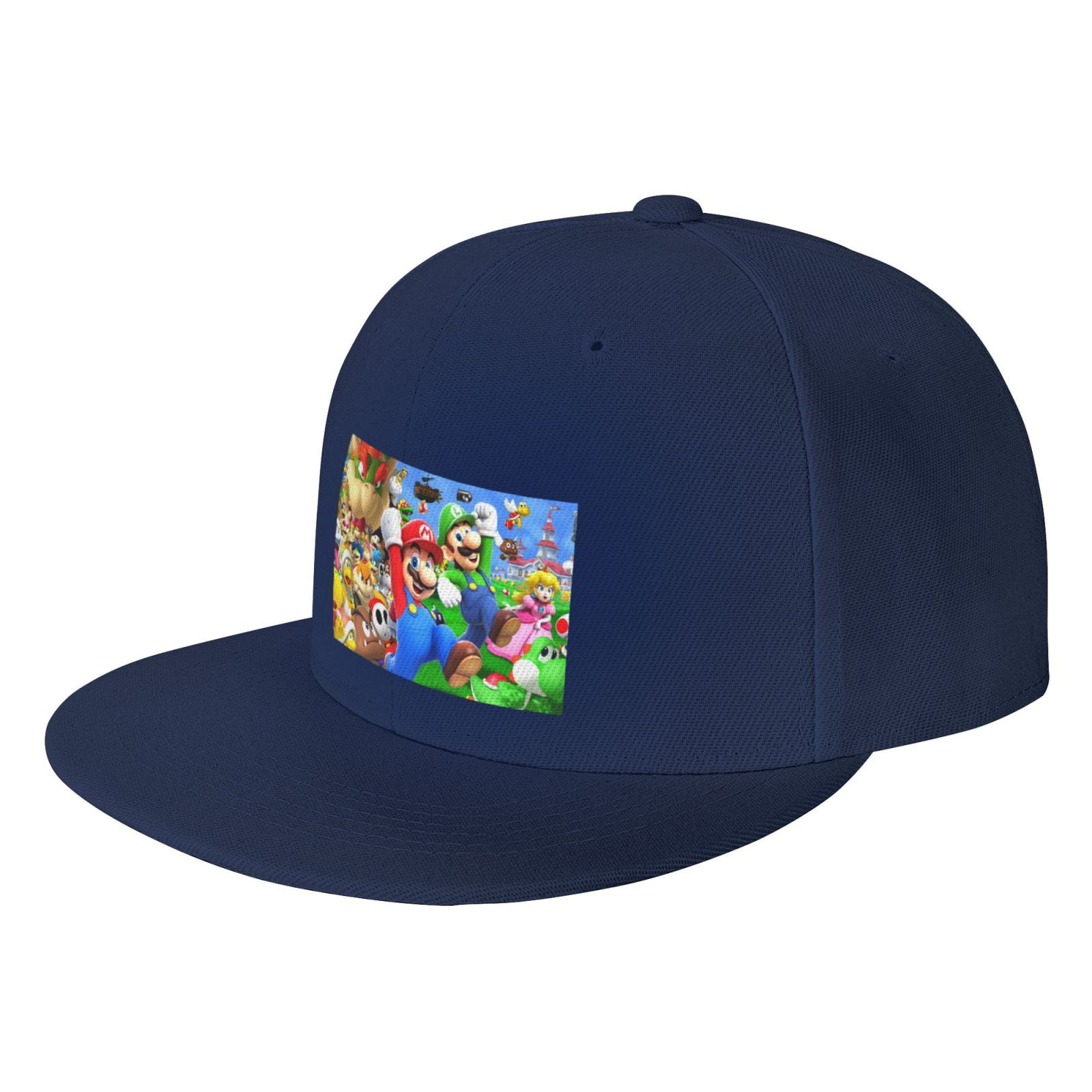 Super Mario Adult Flat Brim Hip Hop Hat Dad Hat Baseball Cap For Men ...