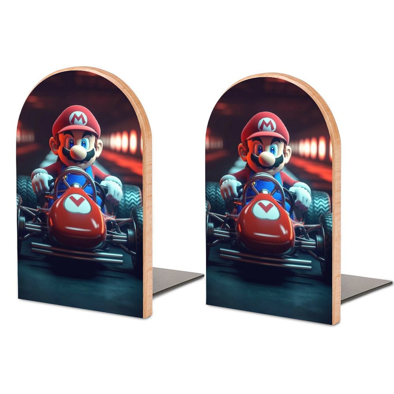 Super Mario Adventure Game Bookends Wood Book Divider Decorative ...