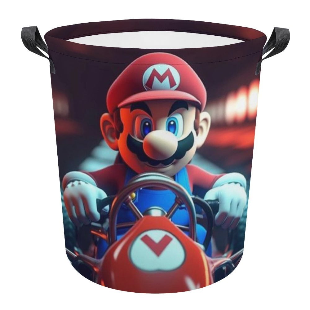 Super Mario Adventure Game Circular Laundry Hamper Foldable Large ...