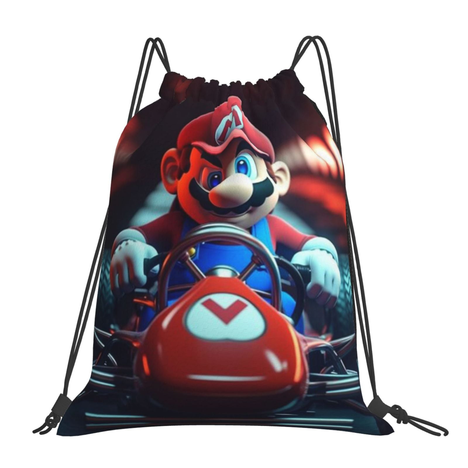 Super Mario Adventure Game Drawstring Bags Gym Sport String Bag Outdoor ...