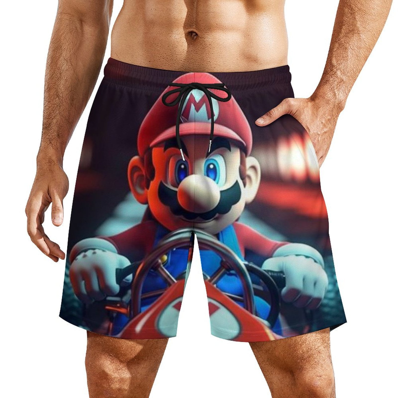 Super Mario Adventure Game Men's Board Shorts Swim Trunks Quick Dry ...