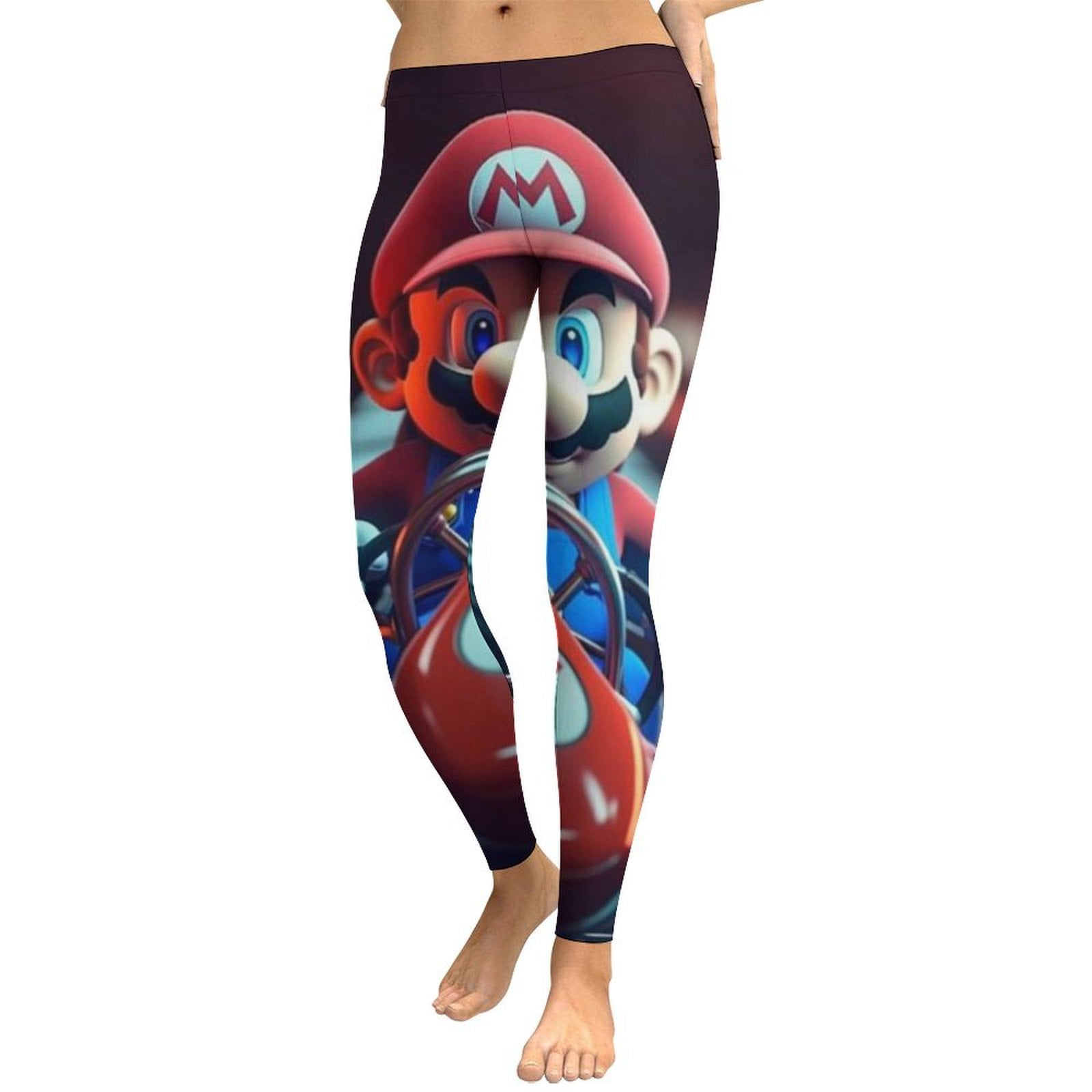 Super Mario Adventure Game Women's Yoga Pants High Waisted Tummy ...
