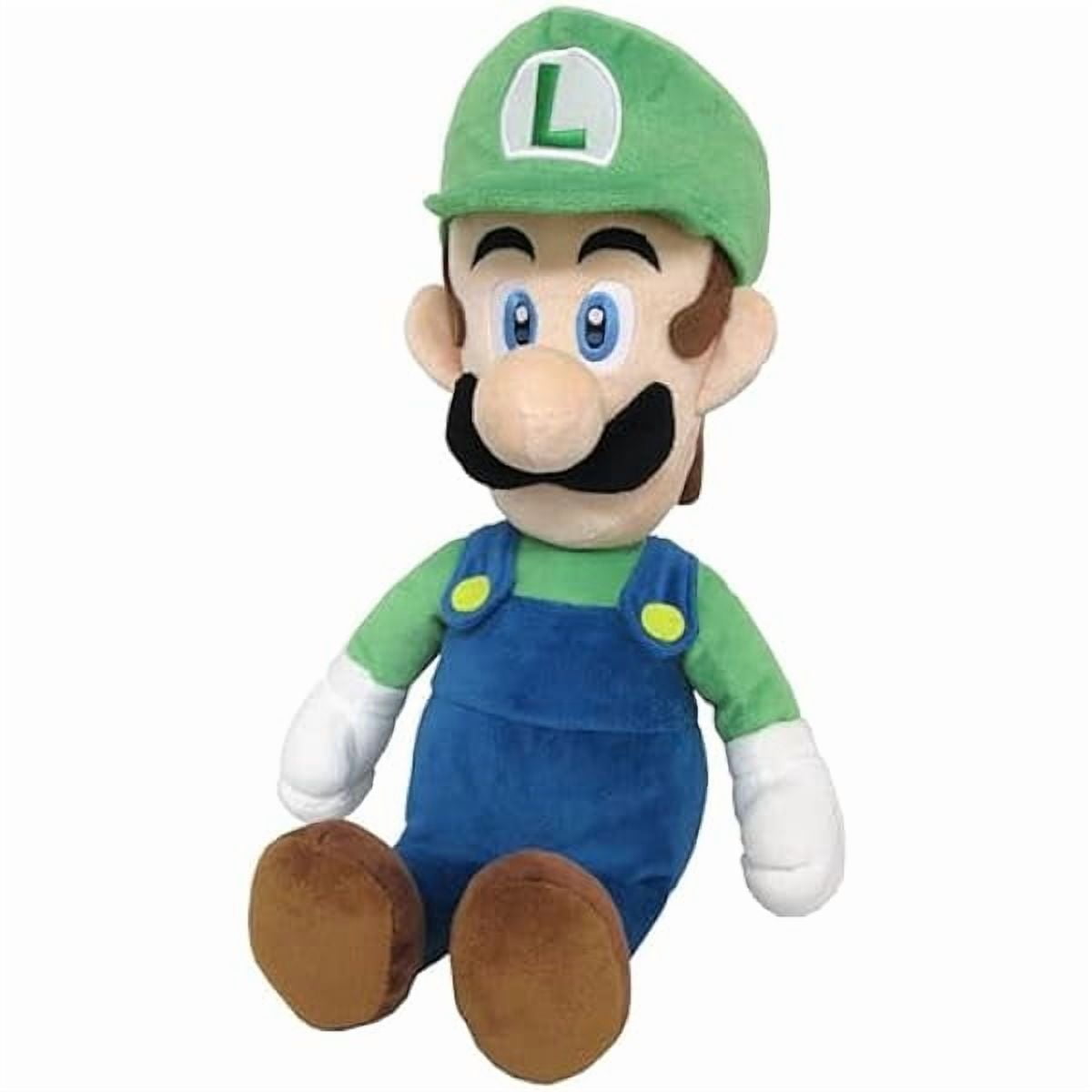 Super Mario All Star Collection - 1584 - Luigi Medium Stuffed Plush, 15", Multi-Colored Gift ...
