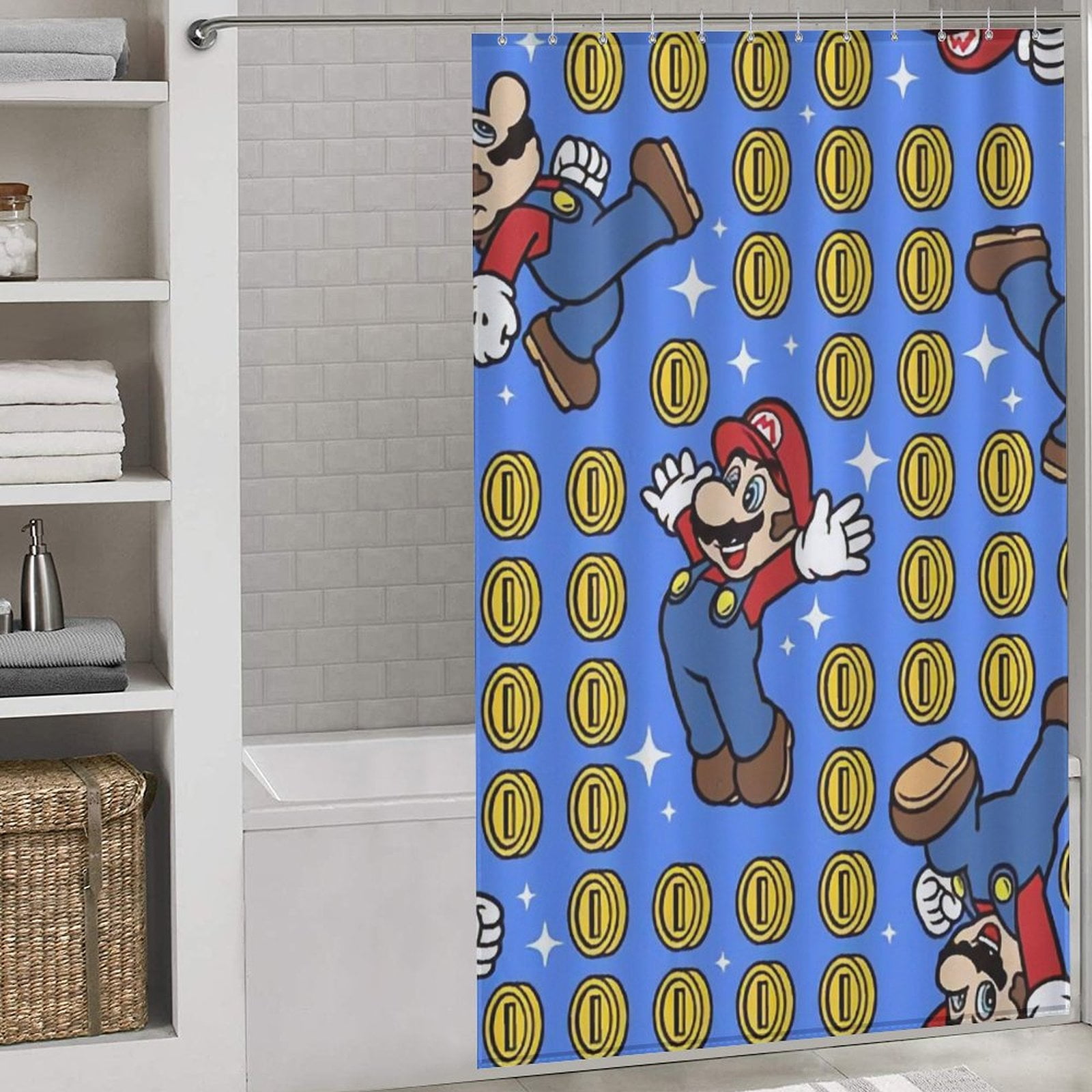 Super-Mario And Coins Shower Curtains for Bathroom,Shower Curtain ...