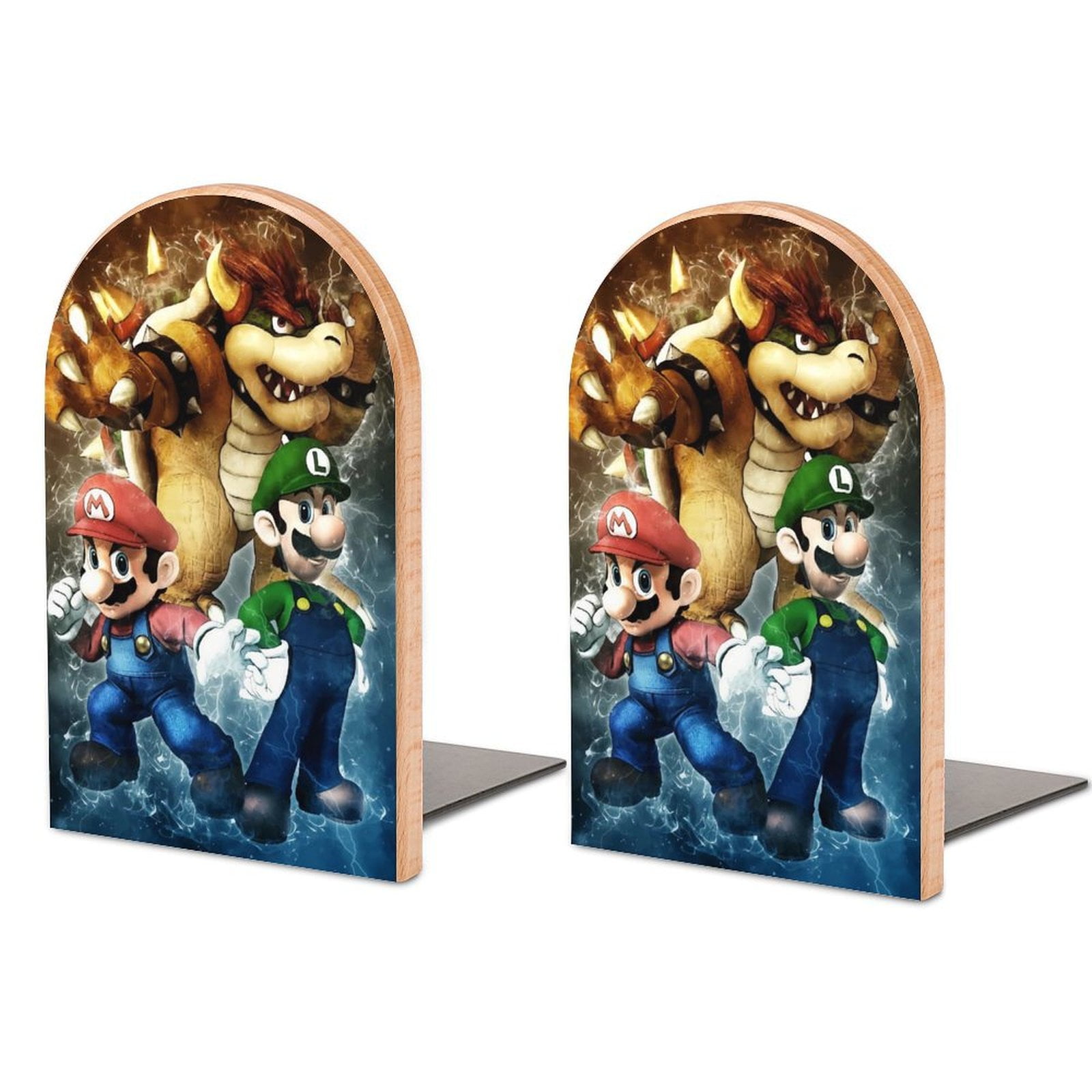 Super Mario And Luigi Book Ends,Wood Bookends 1 Pair,Book Ends for ...