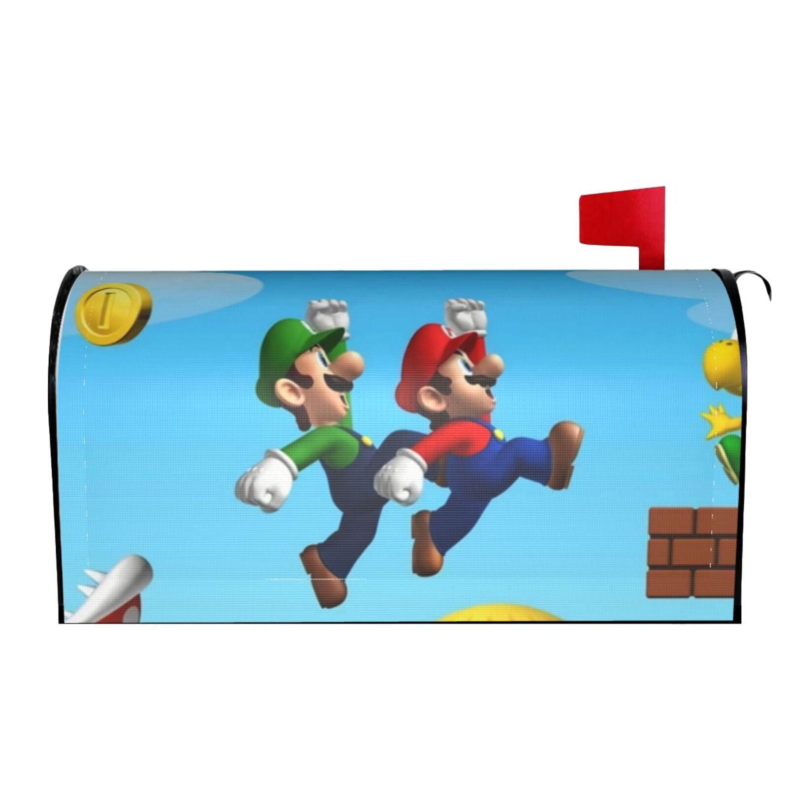 Super Mario And Luigi Cartoon Character Mailbox Cover Magnetic Standard ...
