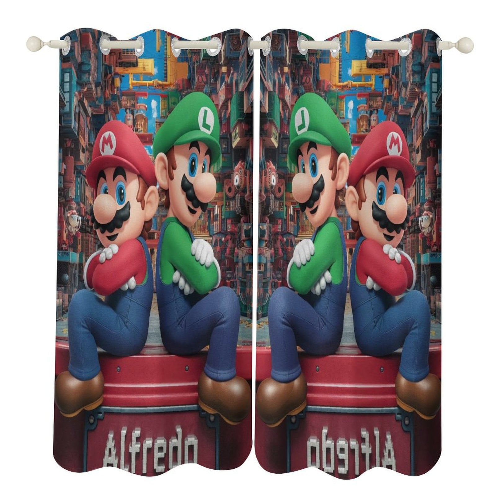Super-Mario And Luigi Curtains,Blackout Curtains for Bedroom - Grommet ...