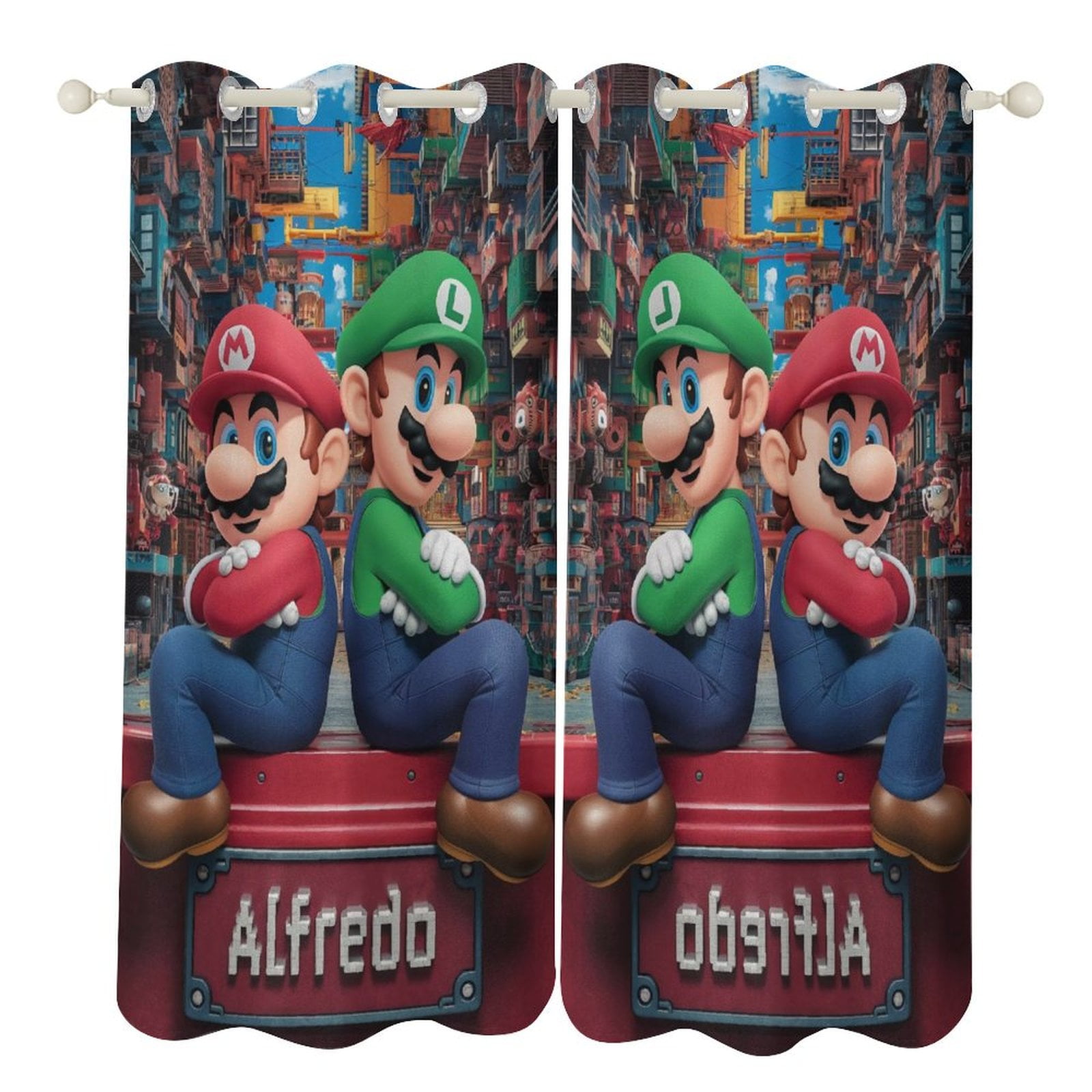 Super-Mario And Luigi Curtains,Blackout Curtains for Bedroom - Grommet ...