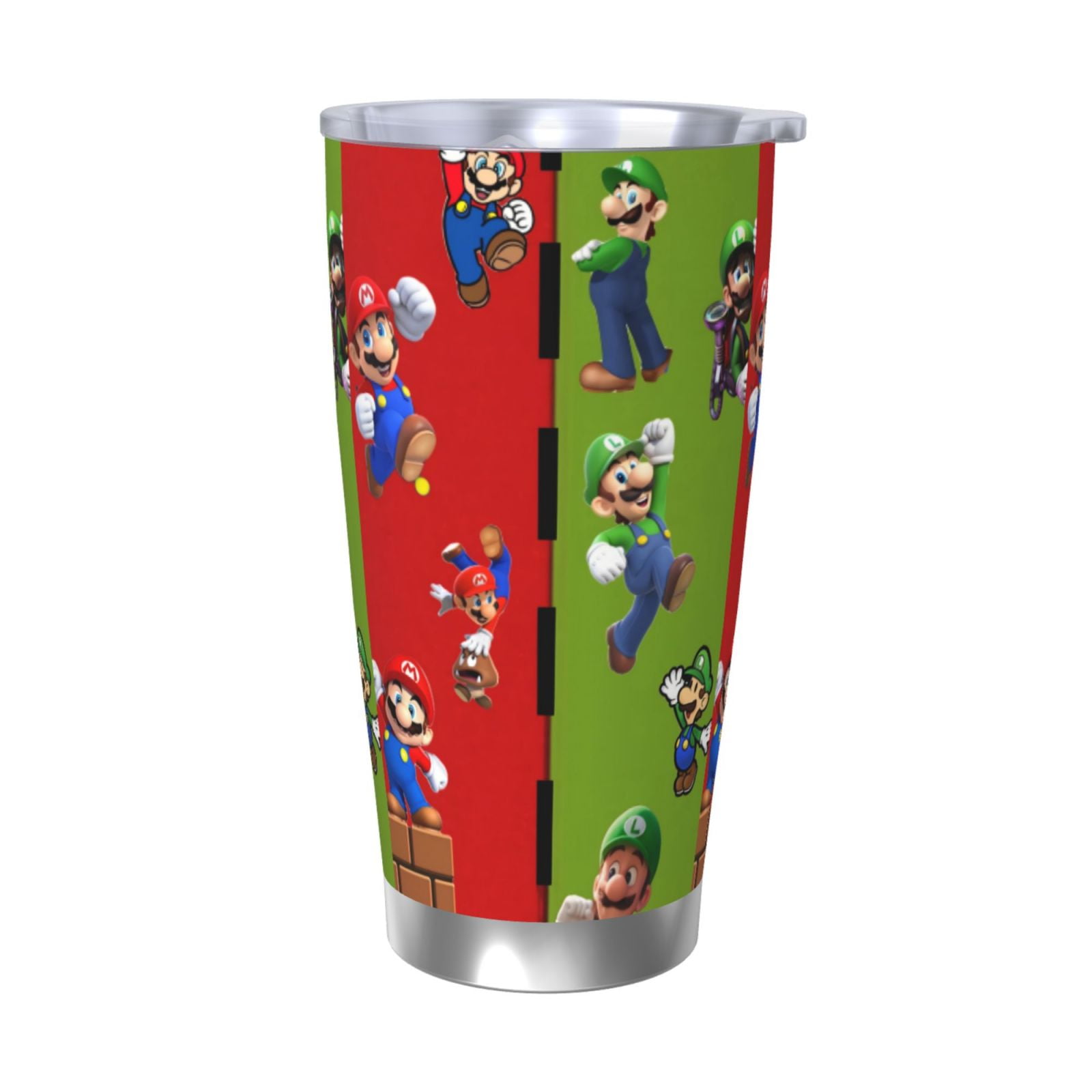 Super Mario And Luigi Kids Water Bottle with Straw Lid,Insulated Stainless Steel Reusable ...