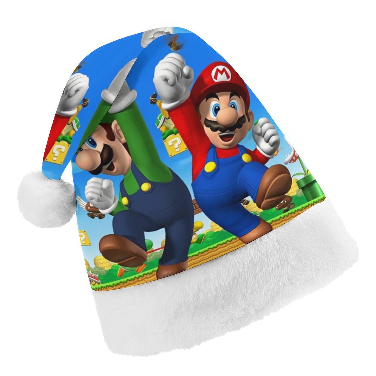 Super-Mario And Luigi Santa Hat for Kids,Christmas Hat,Xmas Hat,Unisex ...