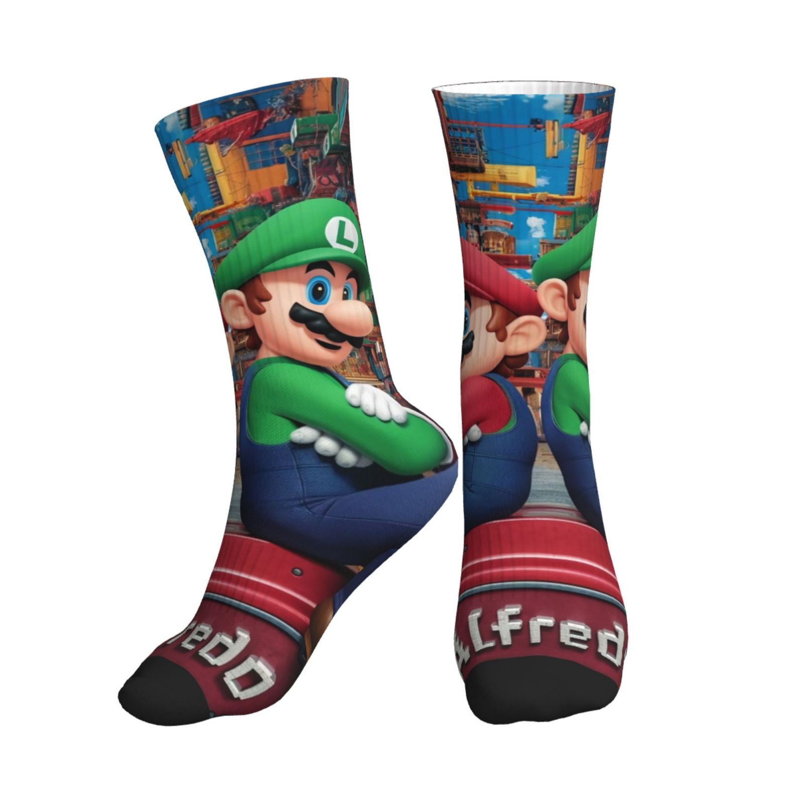 Super Mario And Luigi53 Crew Socks, Funky Silky Comfort Socks For Men ...