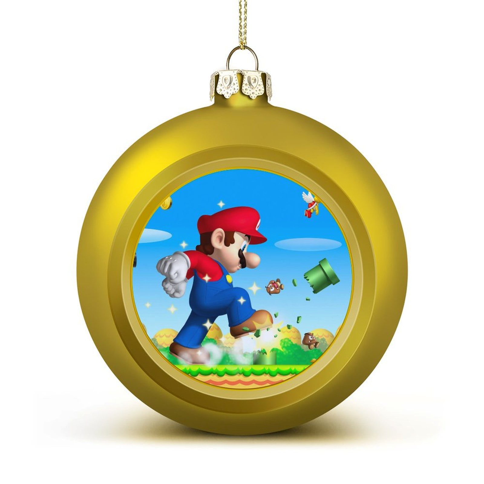 Super Mario Animated Christmas Balls Decor Sparkling Christmas Tree ...