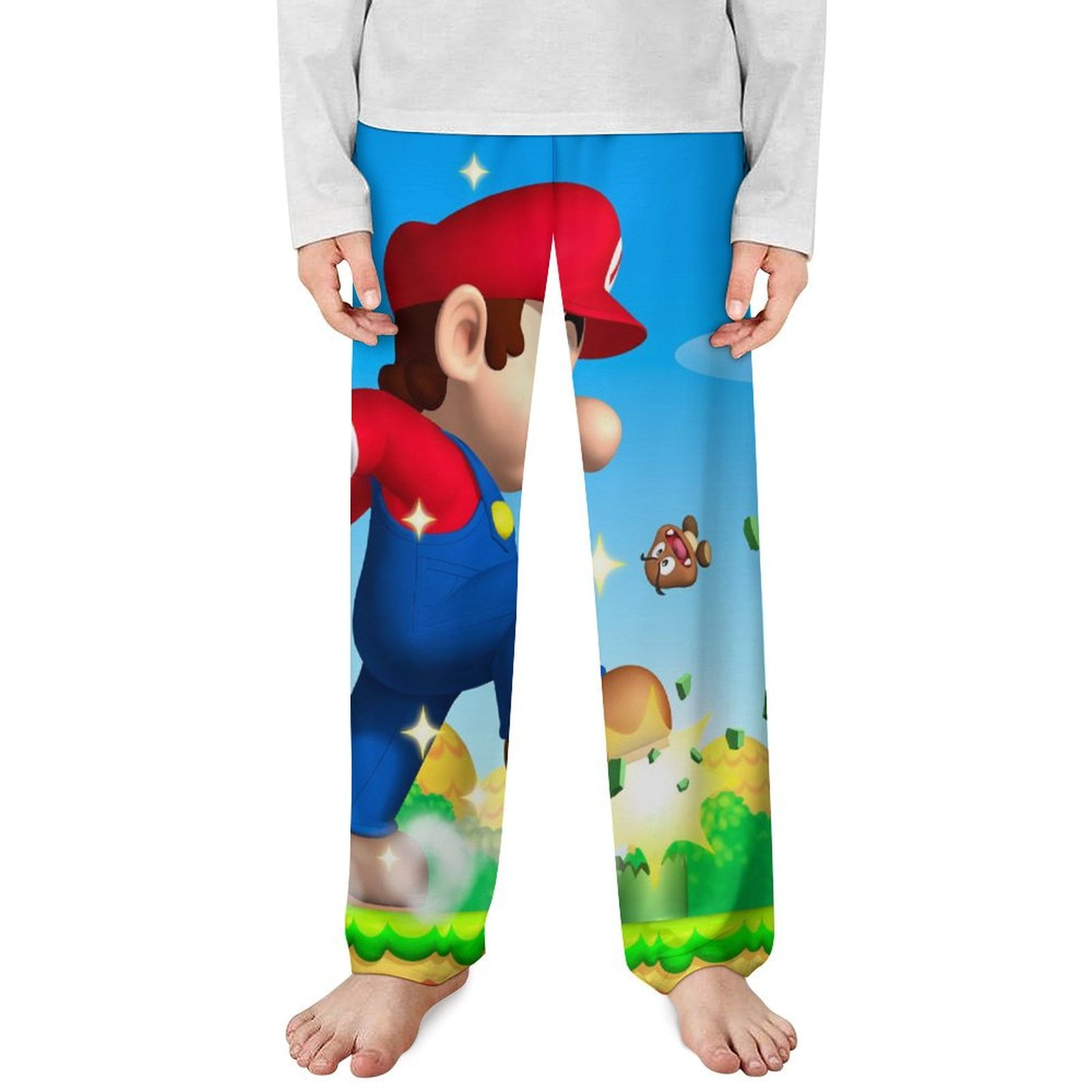 Super Mario Animated Comfy Pajamas For Kids Cozy Lounge Straight Leg ...