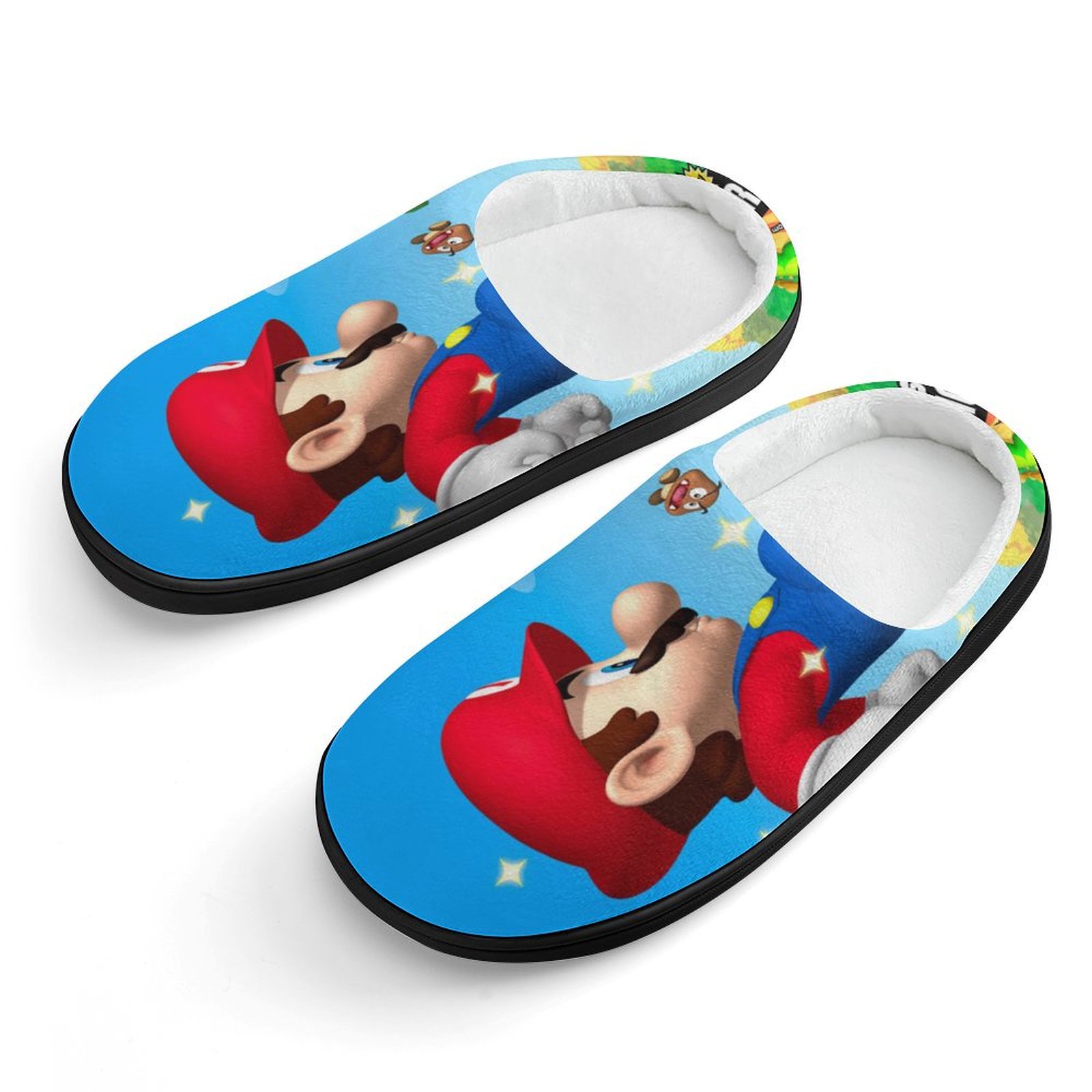 Super Mario Animated Cotton Slippers For Kids Winter Warm Soft Plush ...