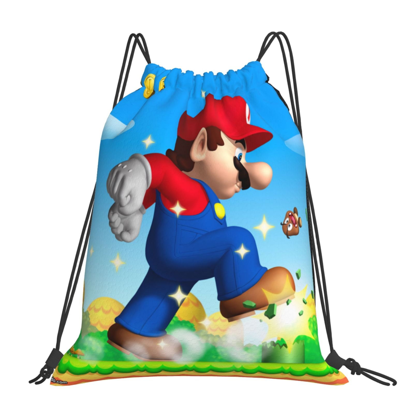Super Mario Animated Drawstring Bags Gym Sport String Bag Outdoor ...