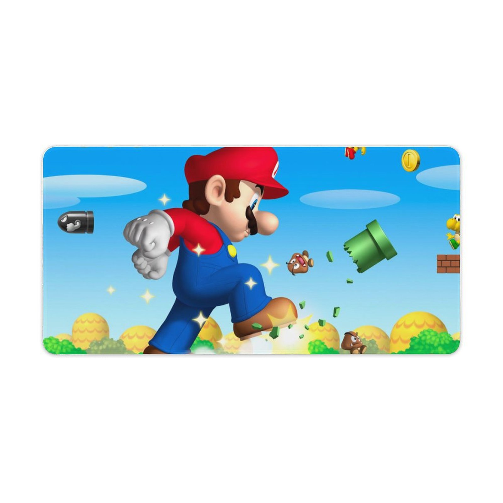 Super Mario Animated Extended Gaming Mouse Pad No-sliped Large Desk Mat ...
