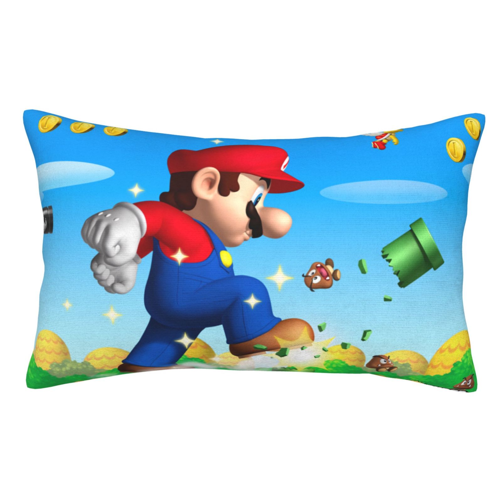 Super Mario Animated Pillowcase Decor Cushion Pillow Covers With Hidden ...
