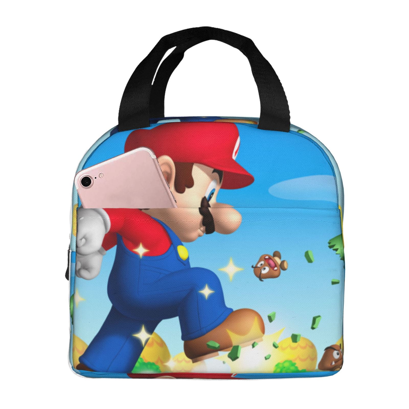 Super Mario Animated Portable Lunch Bag Reusable Lunch Box Insulated ...