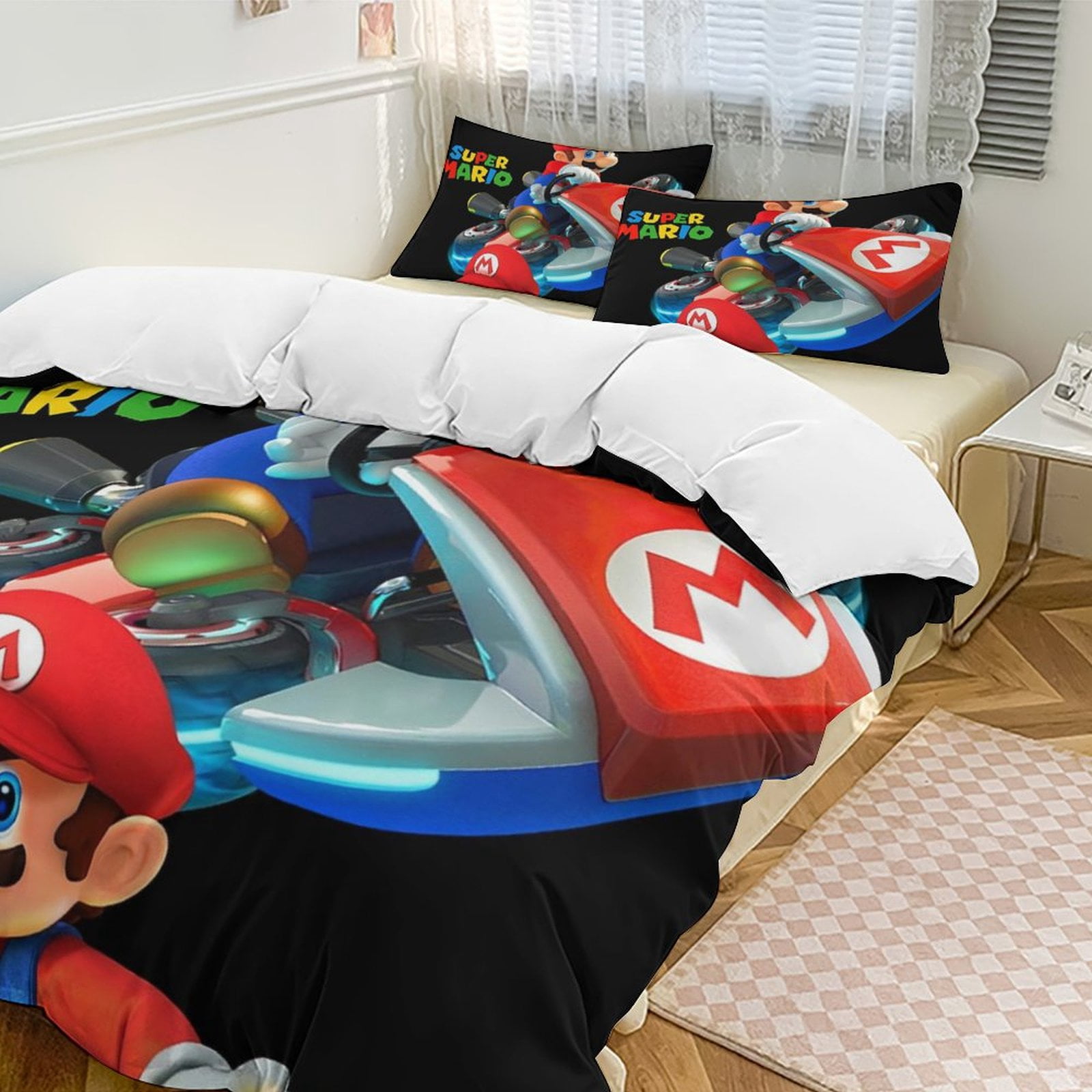 Super Mario Anime Cartoon Bedding 3-Piece Set, 79 X 90 Inches, 1 Duvet ...