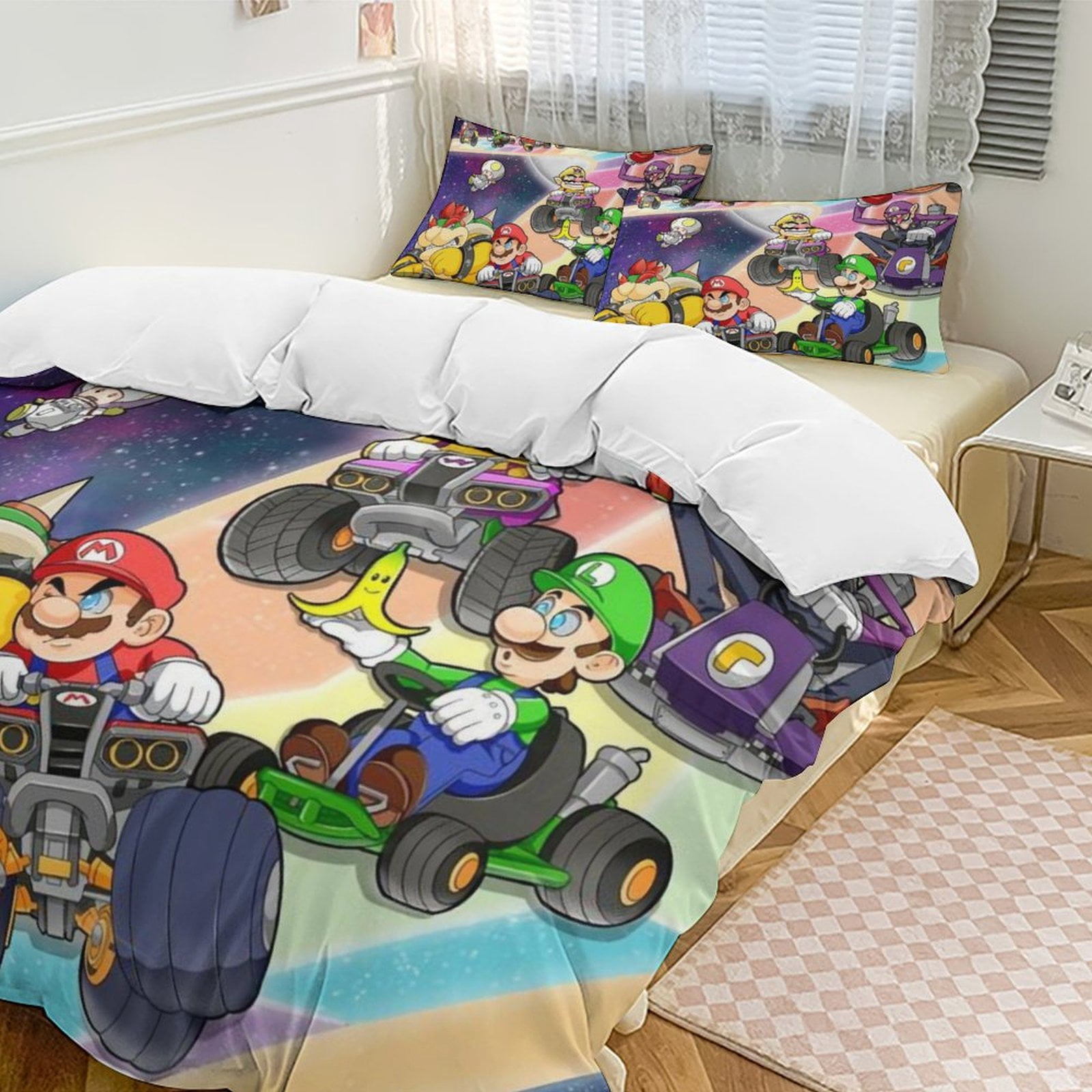 Super Mario Anime Cartoon Bedding 3-Piece Set, 79 X 90 Inches, 1 Duvet ...