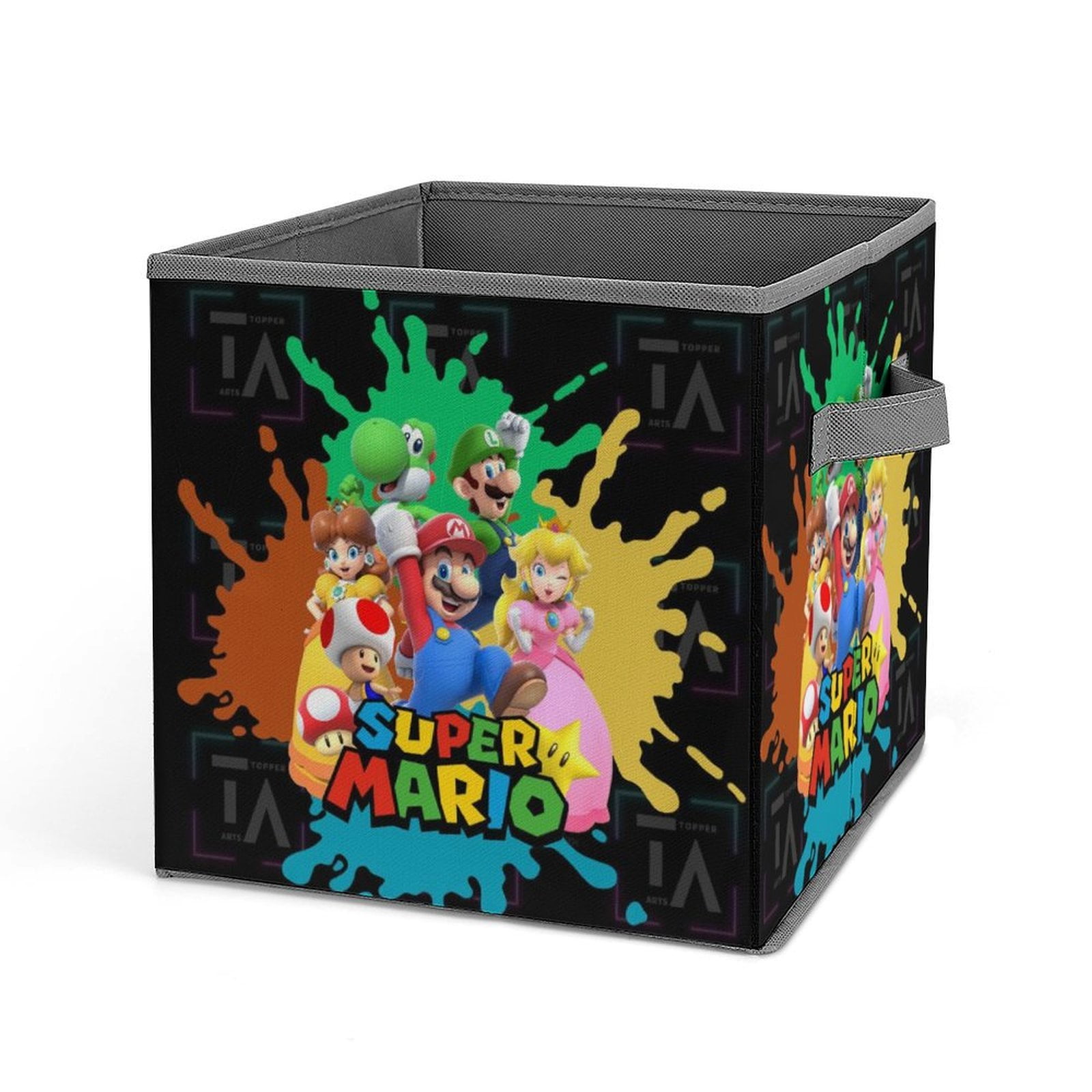 Super Mario Anime Cartoon Fabric Storage Cubes - Sturdy Collapsible ...