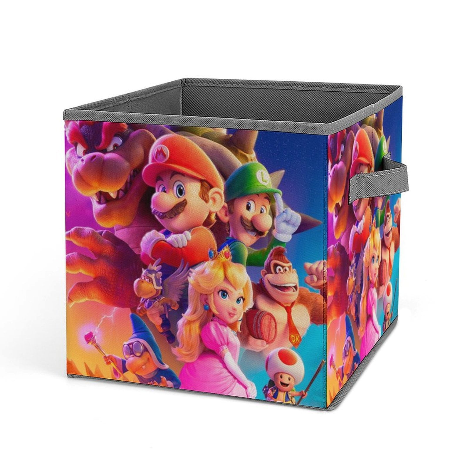 Super Mario Anime Cartoon Fabric Storage Cubes - Sturdy Collapsible ...