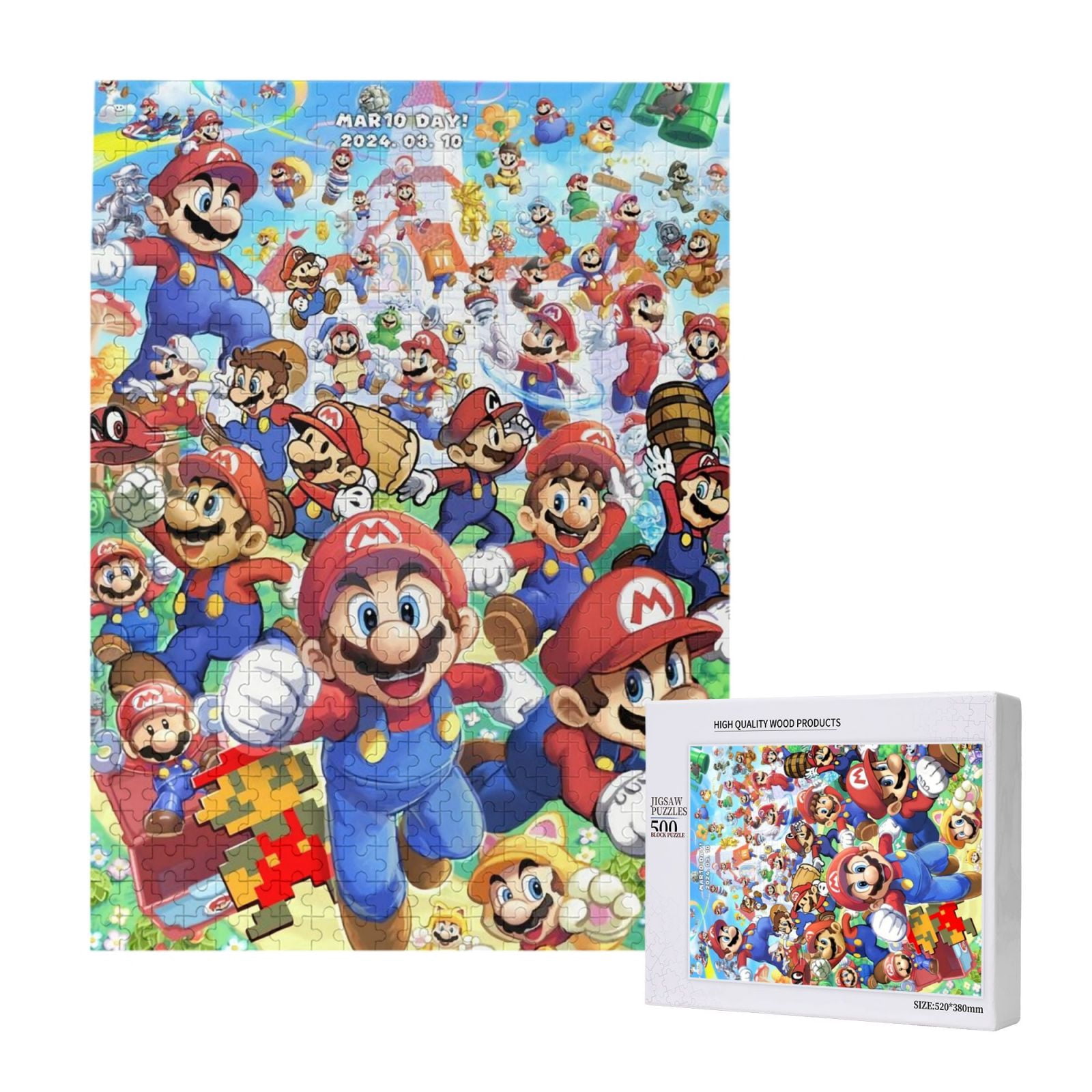 Super Mario Anime Puzzles Boys Girls Teens 300/500/1000 Piece Wooden ...